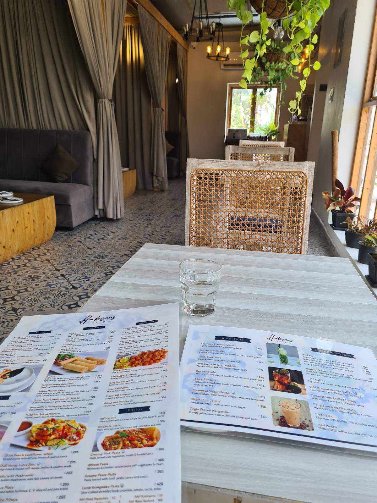 Menu at Hibiscus Café, Chennai