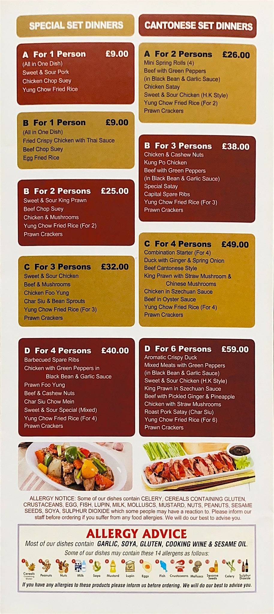 Menu at China Kitchen fast food, Retford