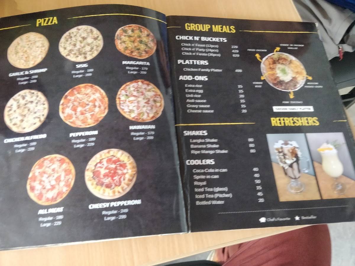 Menu at Chums Restaurant, General Trias