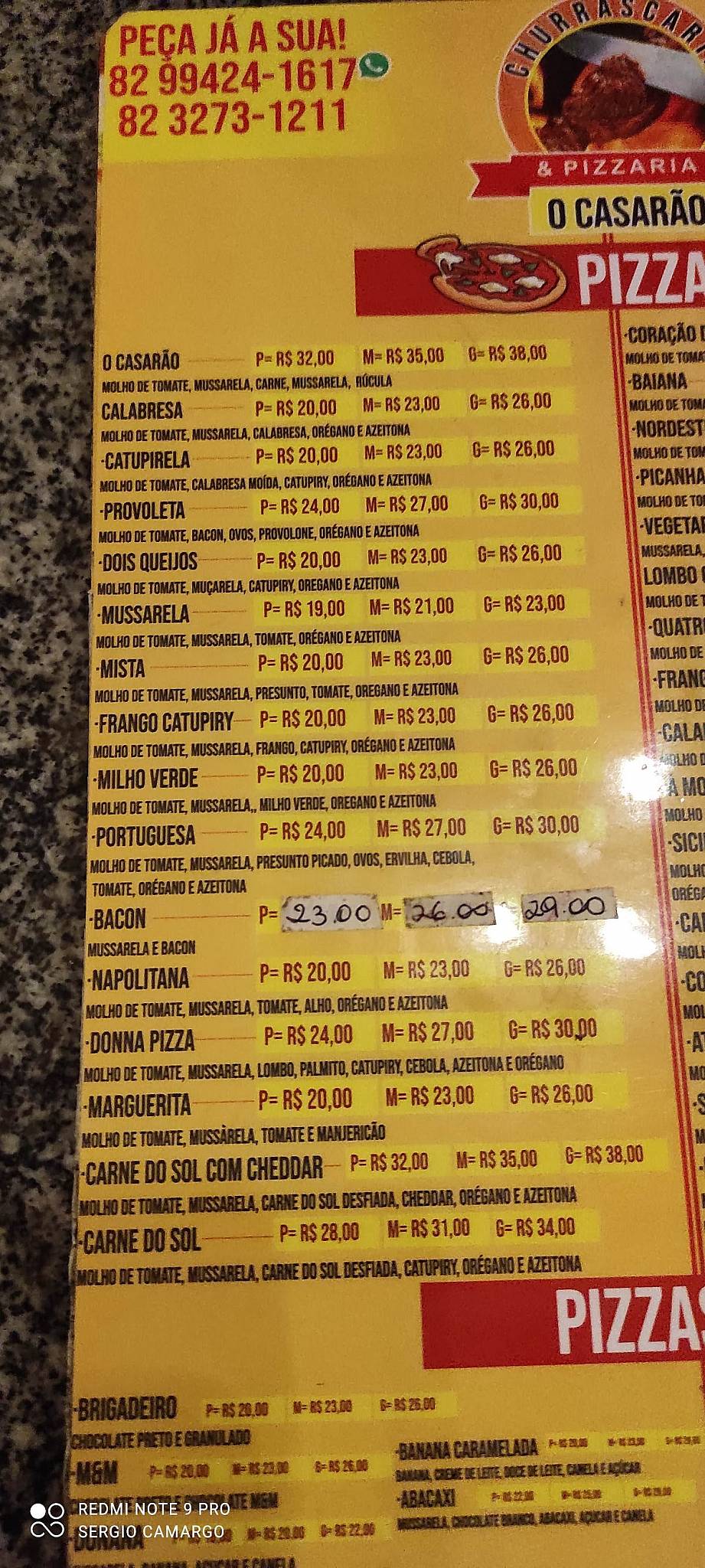 Menu em Churrascaria O Casarão, Coruripe