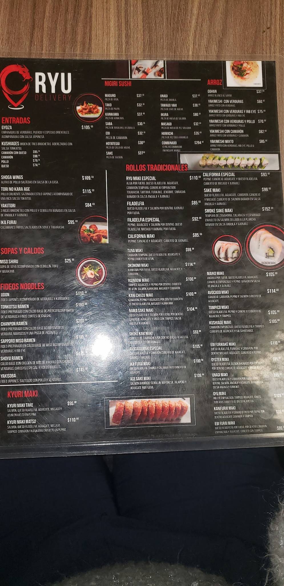 Carta del restaurante Ryu Ramen House Plaza Sendero, Ciudad Juarez