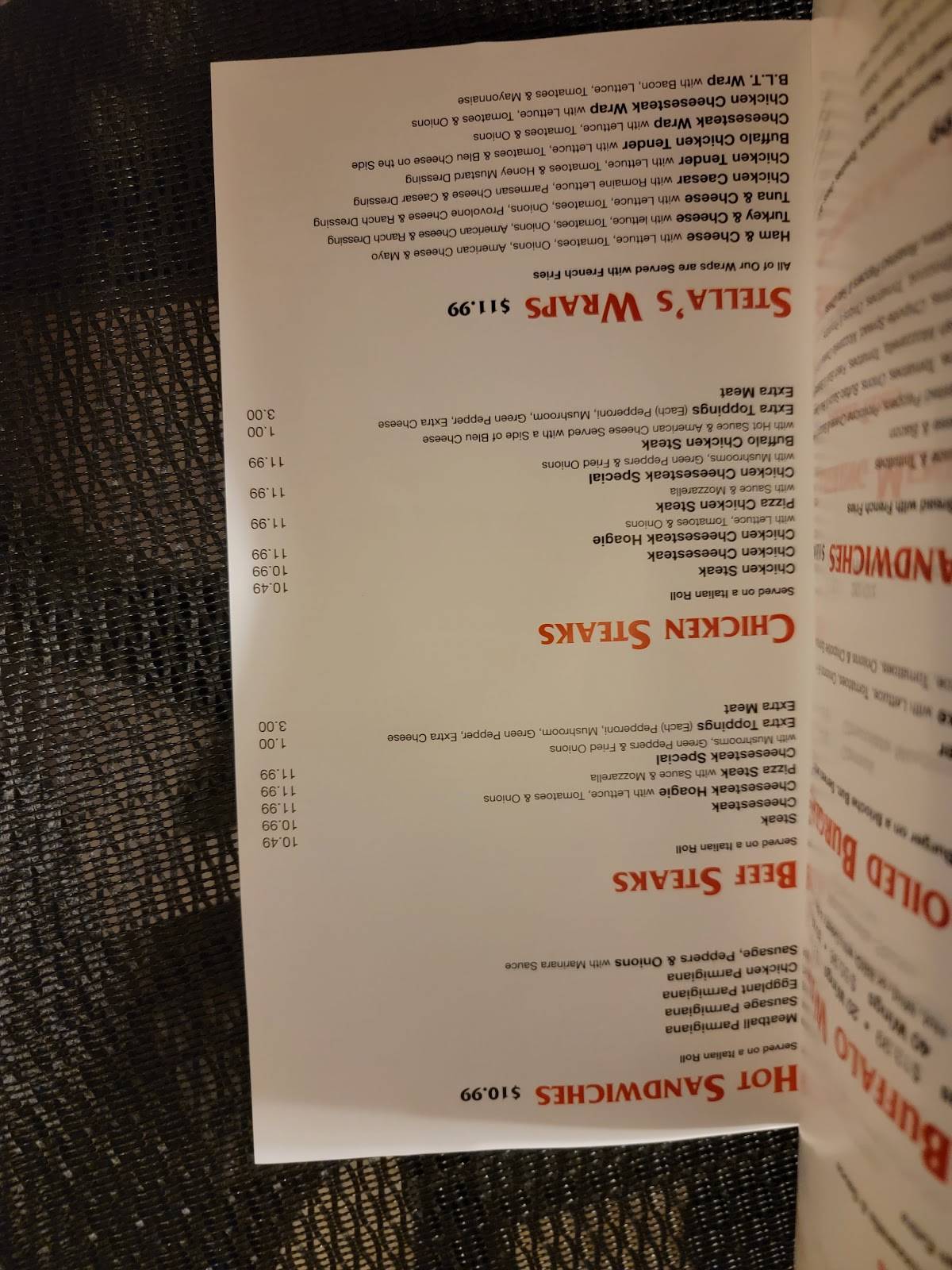 Menu at Stella Pizza pizzeria, Collingswood, 505 Haddon Ave