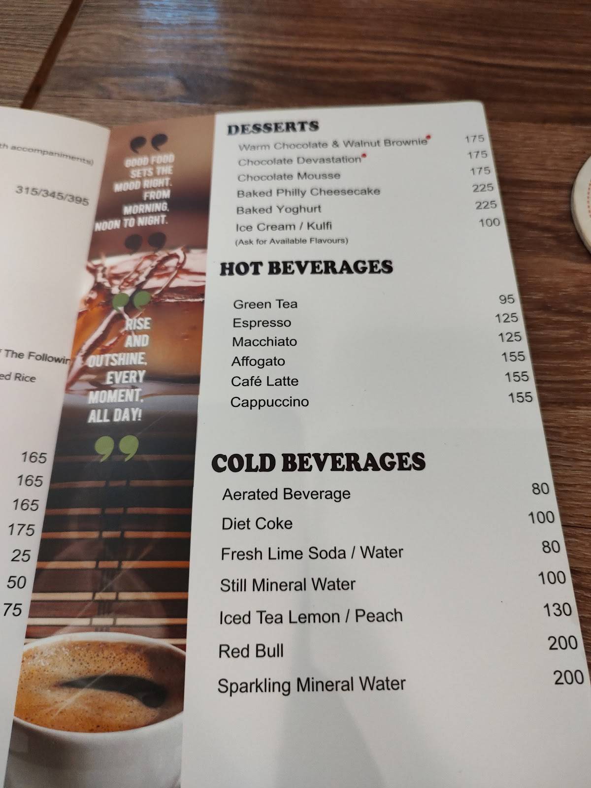 Menu at Cooling Tower Cafe, Mumbai, NIRLON KNOWLEDGE PARK