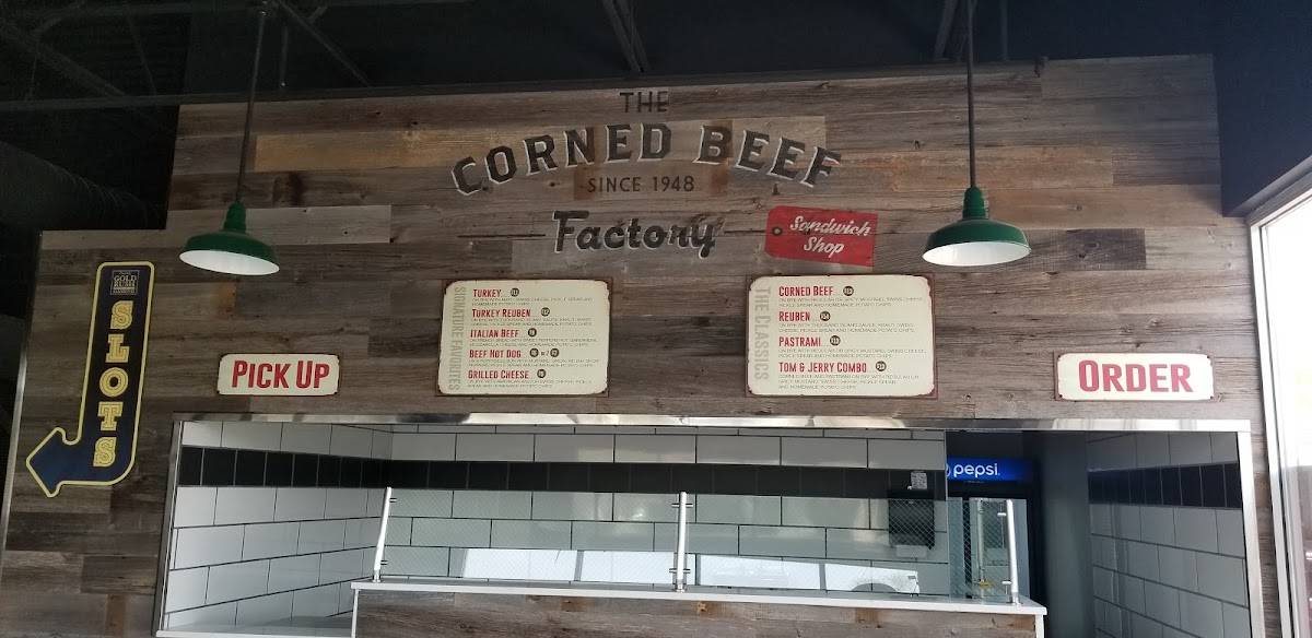 Menu at Corned Beef Factory, West Chicago