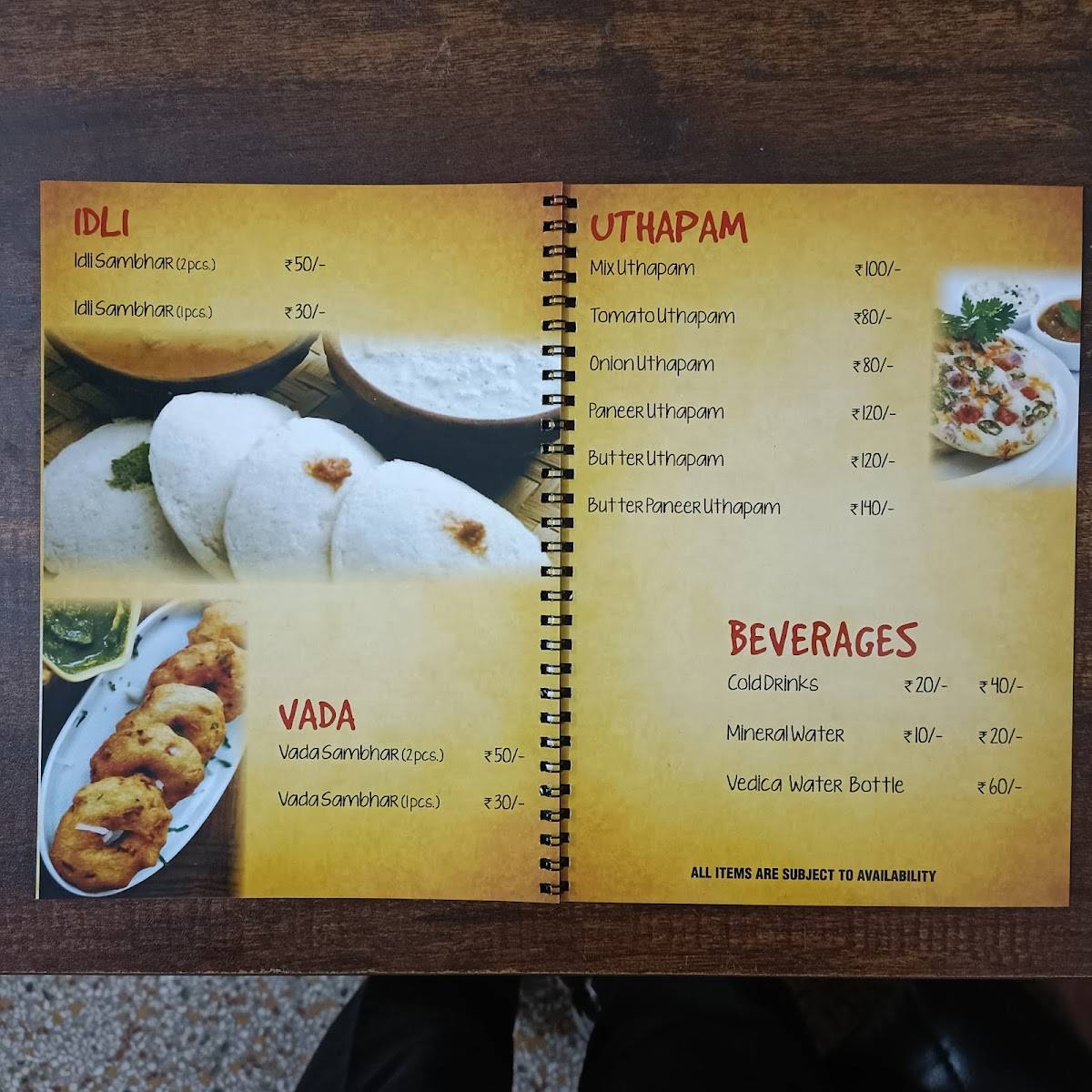 Menu at Madrasi Dosa Hut, Dehradun, 7