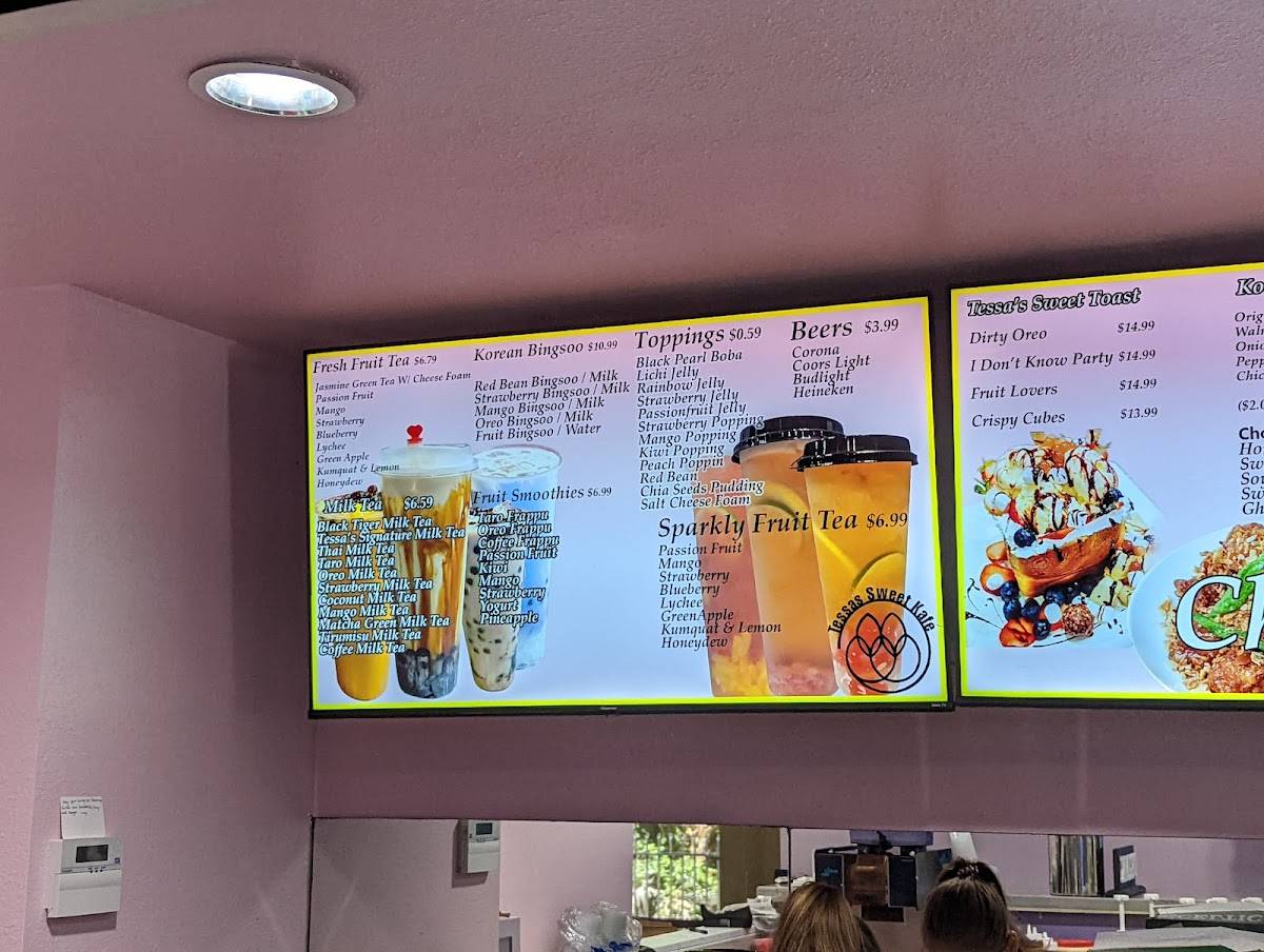 Menu at Tessa's Sweet Kafe Korean Restaurant Boba Tea Shop Korean Fried ...