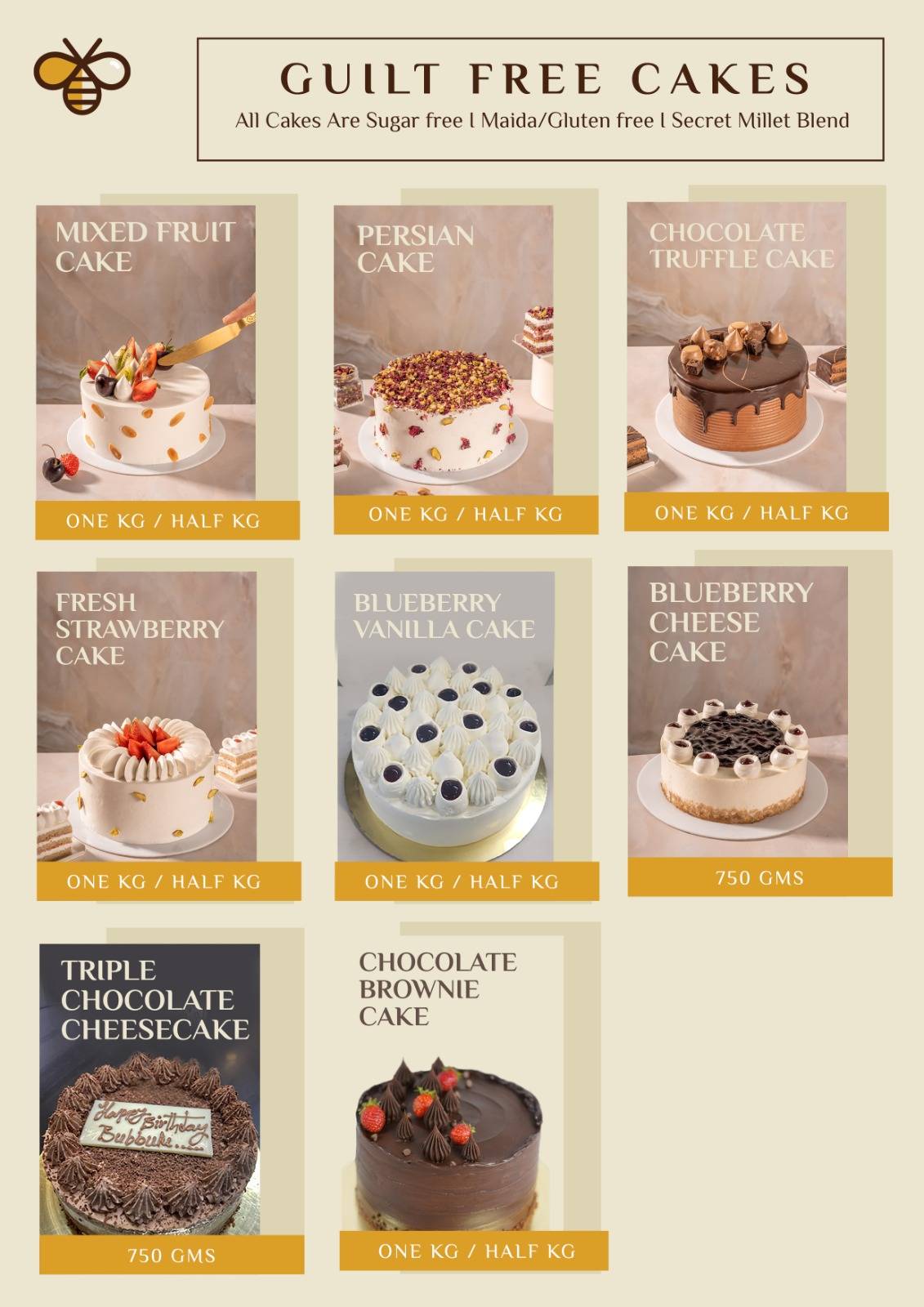 Menu at Yummy Bee Kukatpally Central Kitchen- Delicious, SugarFree ...