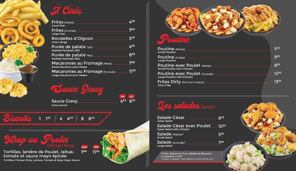 Menu at Pac Pac Mtl fast food, Dollard-Des Ormeaux