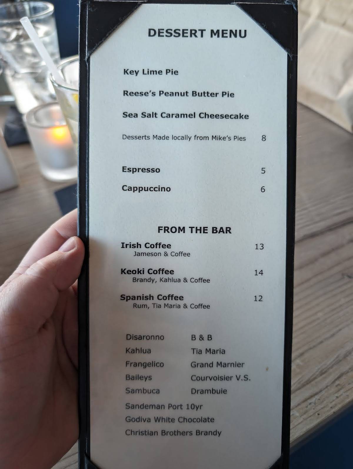 Menu at Dry Dock Waterfront Grill restaurant, Longboat Key
