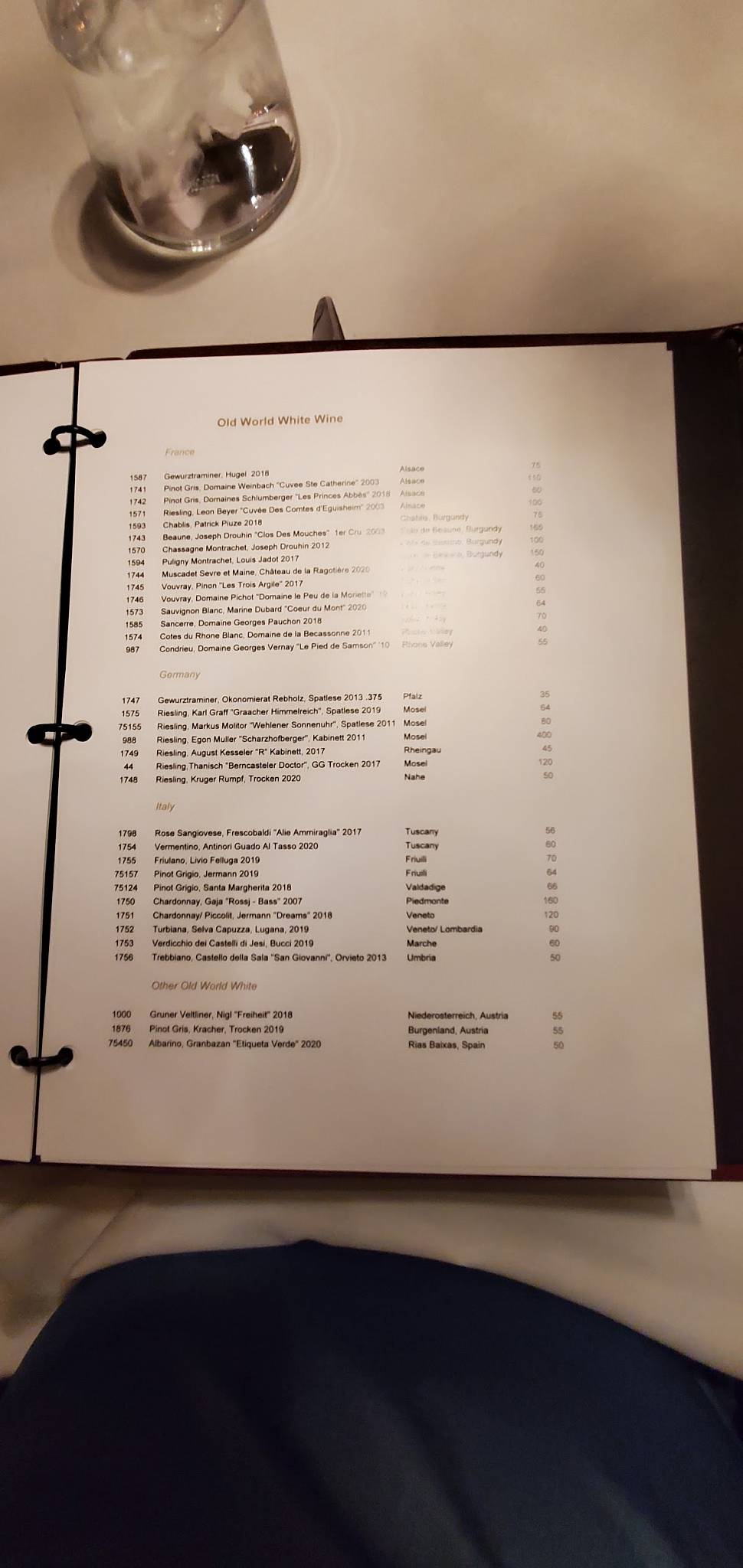 Menu at Edge Steakhouse, Las Vegas