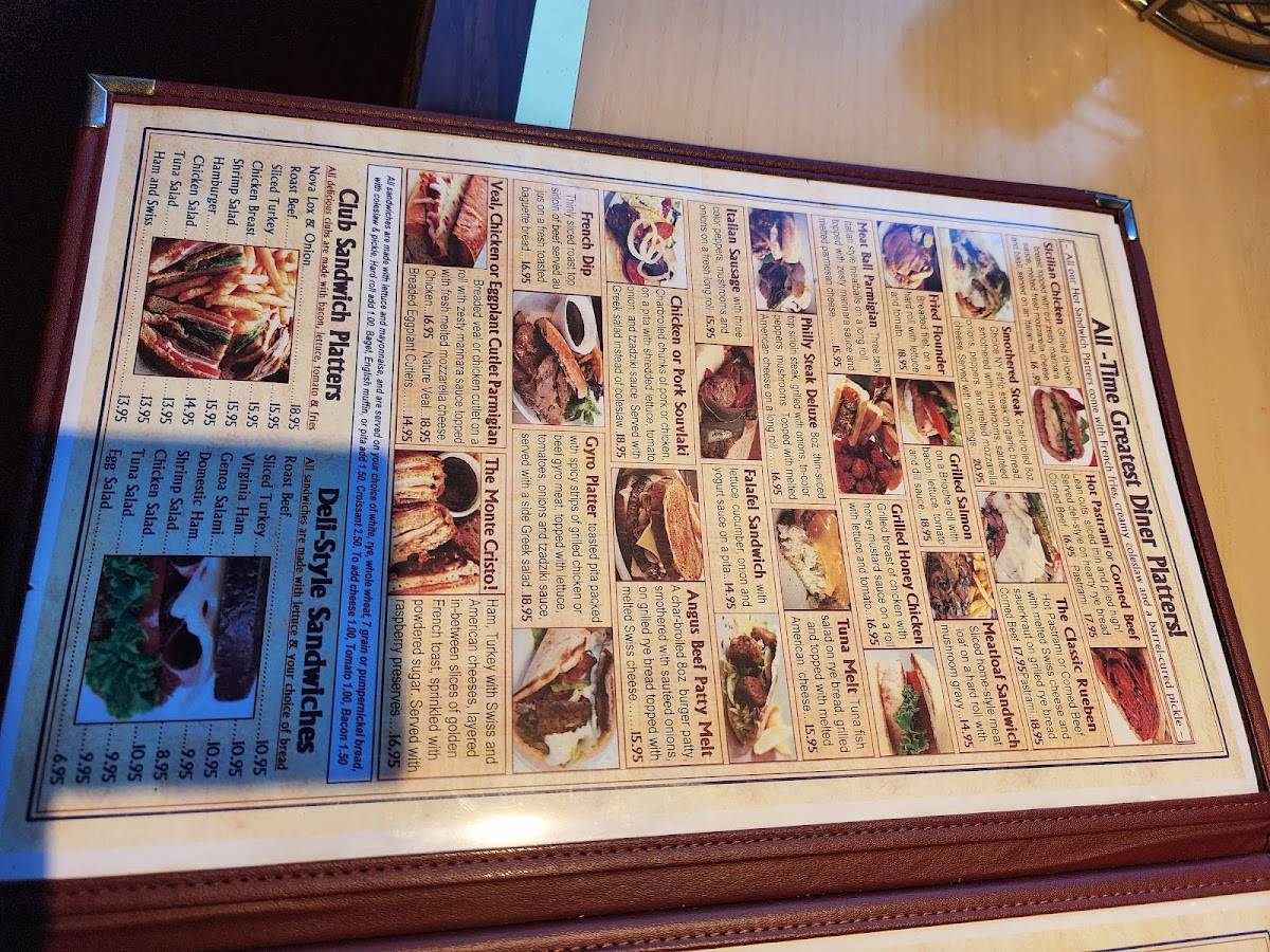Menu at The Edison Diner restaurant, Edison