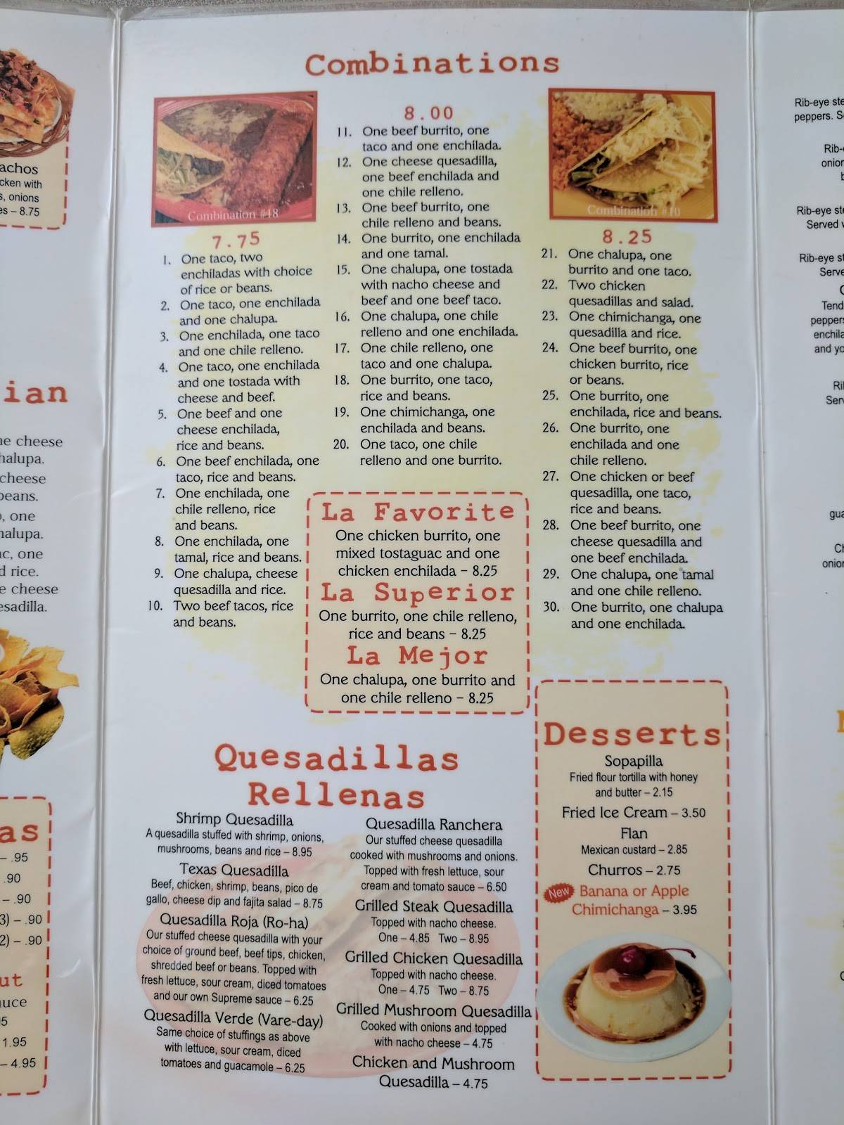 Menu at El Portal restaurant, Reynoldsburg