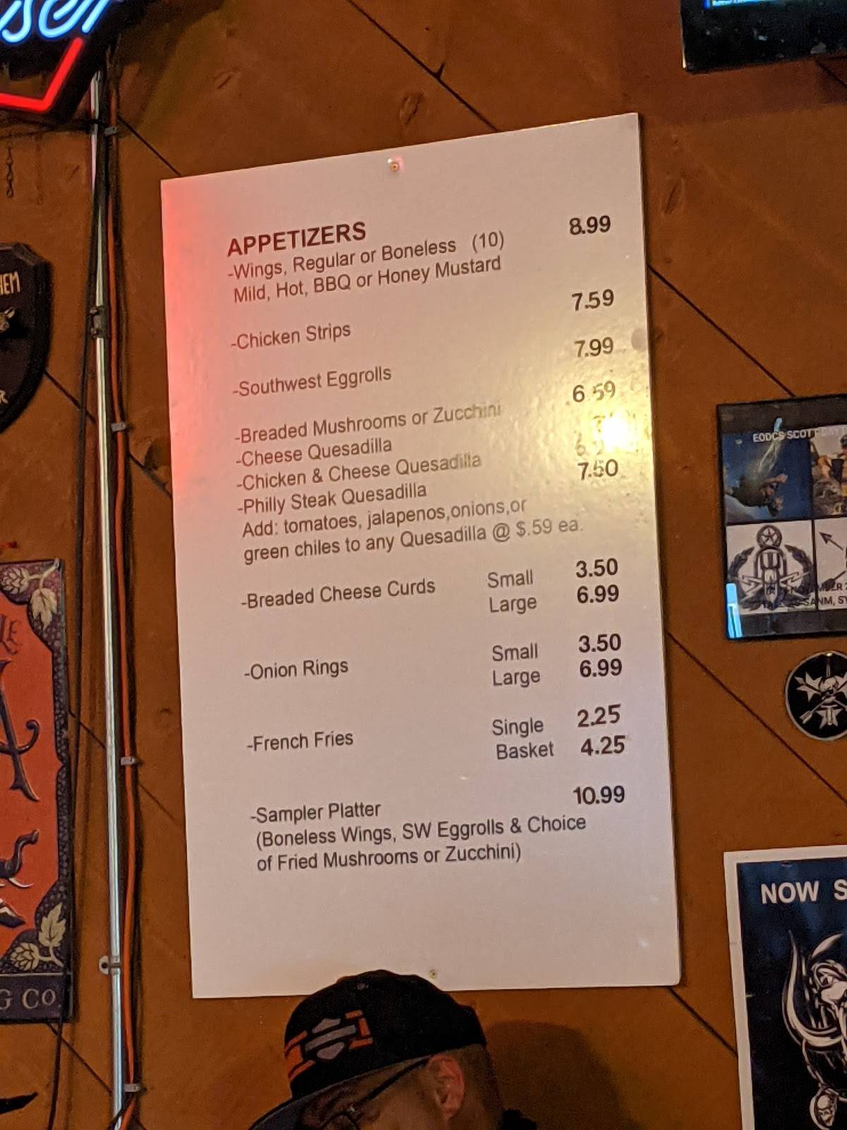 Menu at Bent Prop Saloon & Cookery pub & bar, Eloy