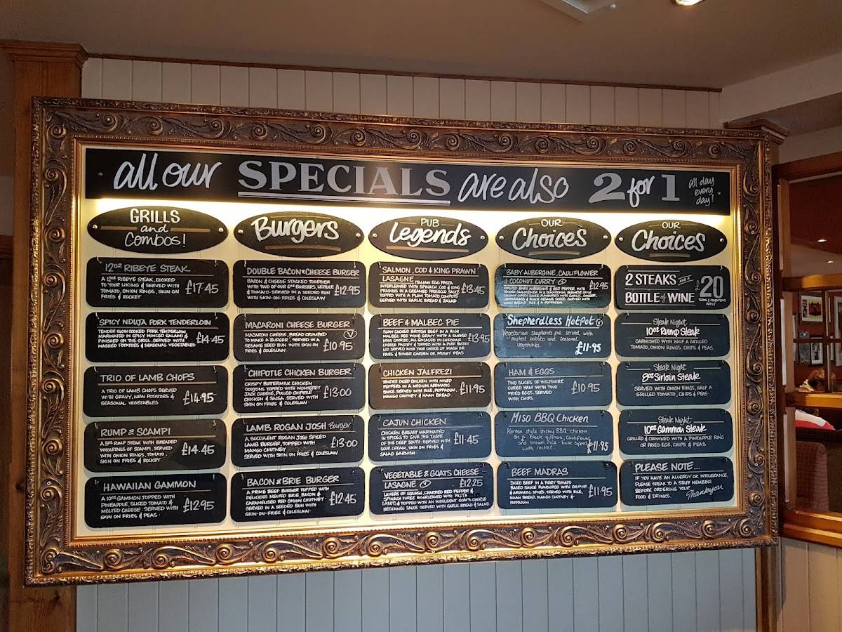 Menu at Running Horse restaurant, Fakenham