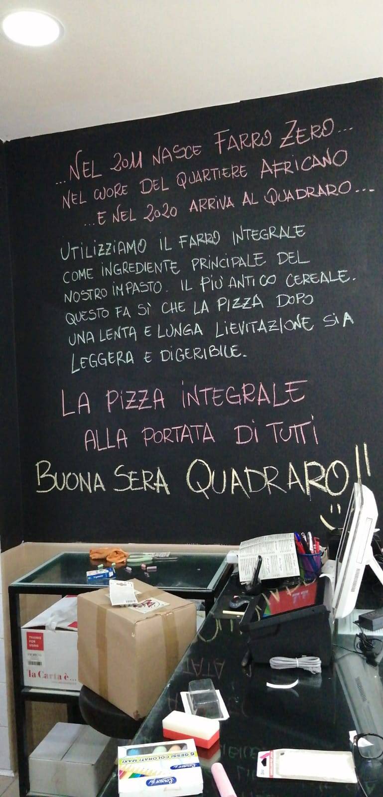 Menu da Farro Zero Quadraro Bio Forno A Legna ristorante, Roma