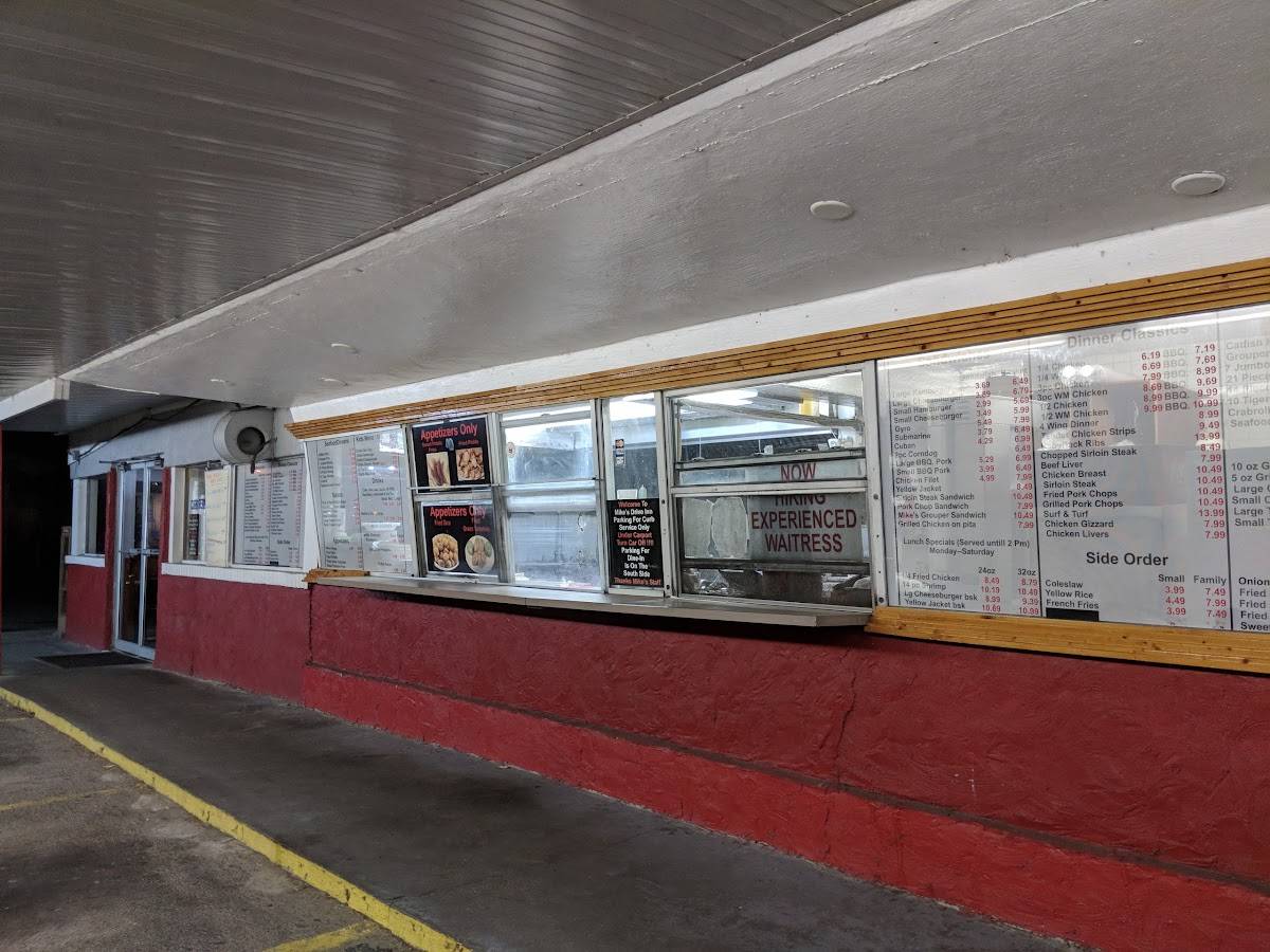 Menu at Mike's Drive-In fast food, Bartow