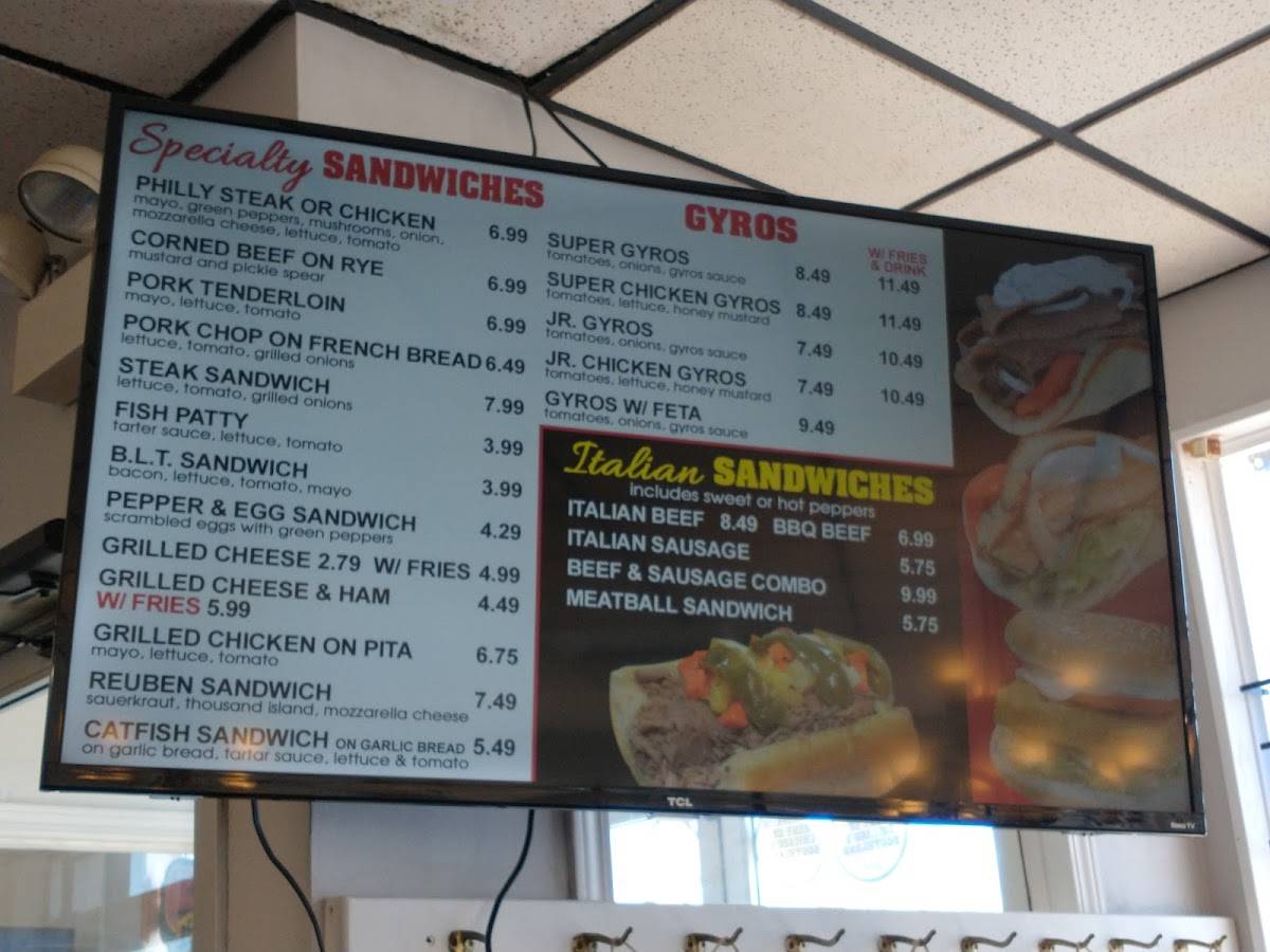 Menu at Perros Brothers Gyros fast food, Olympia Fields