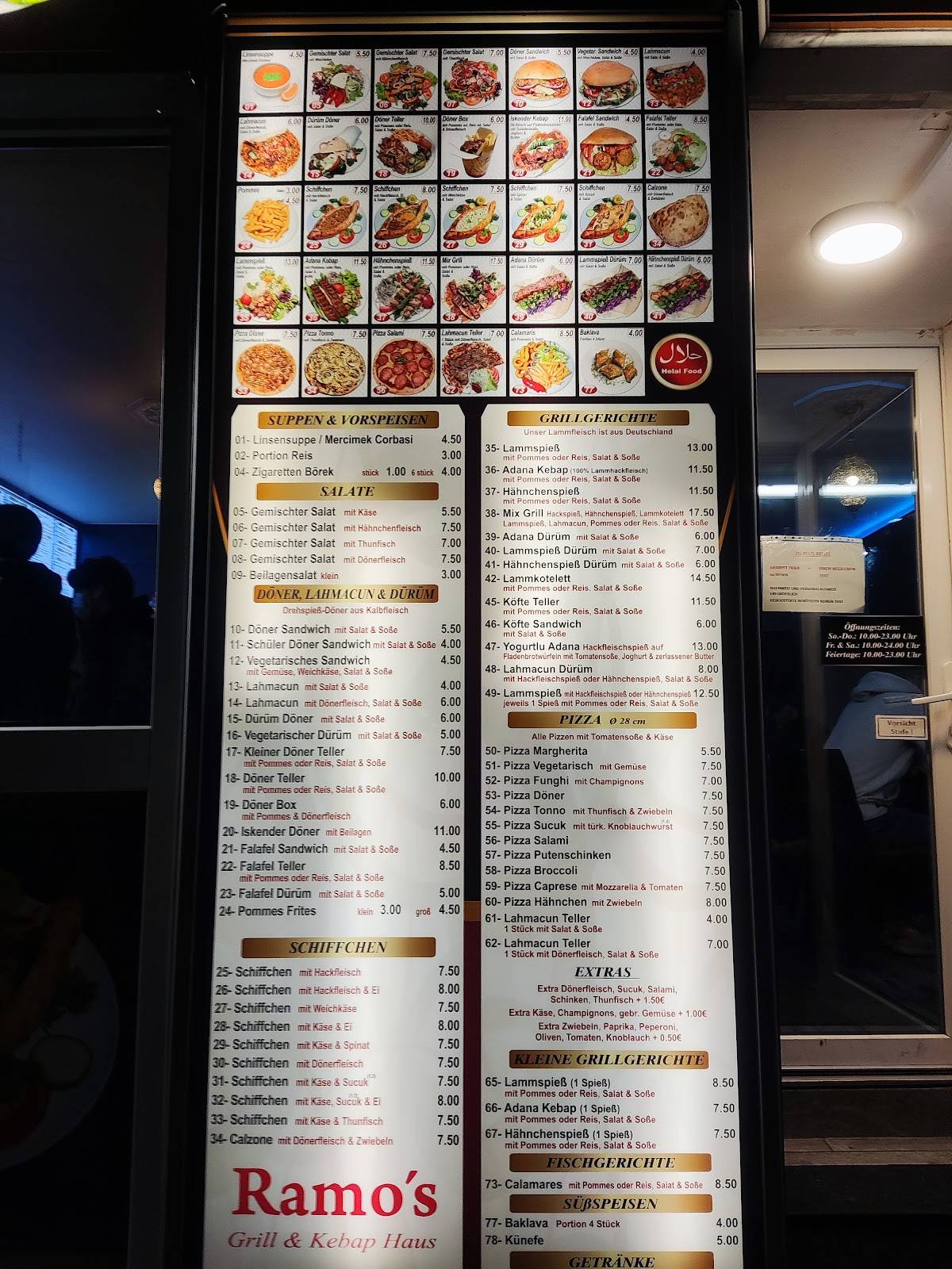 Speisekarte von Ramos Grill und Kebap Haus Oberursel restaurant ...