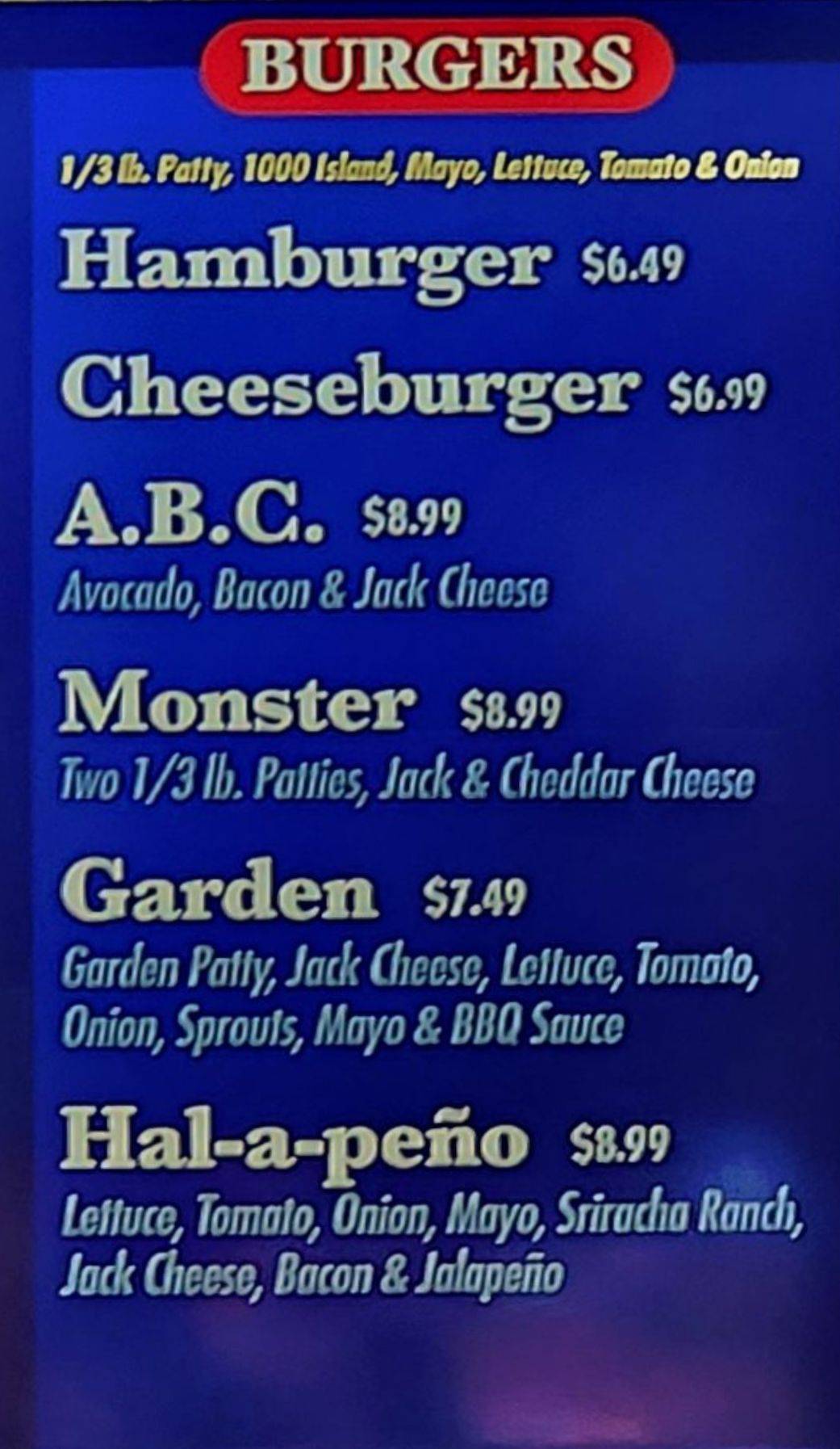 Menu at Firestone Grill BBQ, San Luis Obispo
