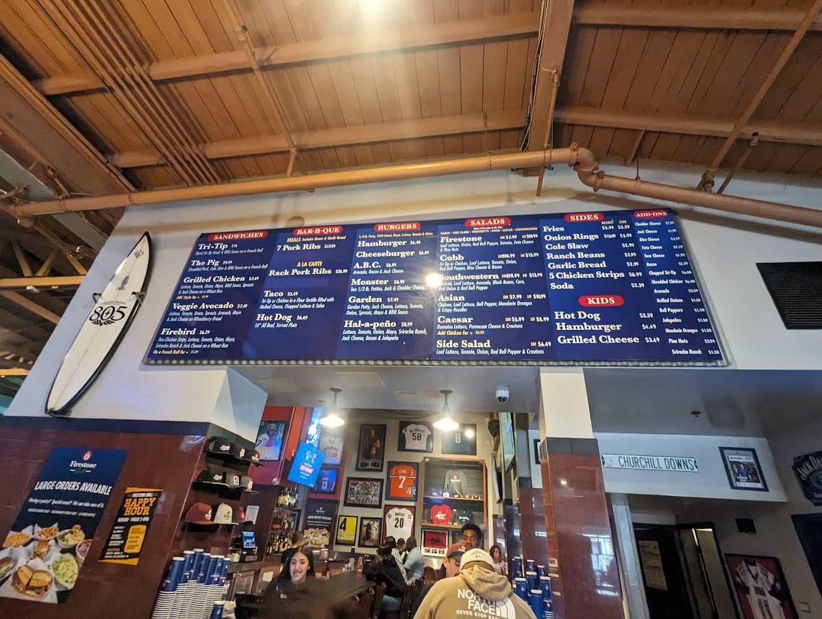 Menu at Firestone Grill BBQ, San Luis Obispo