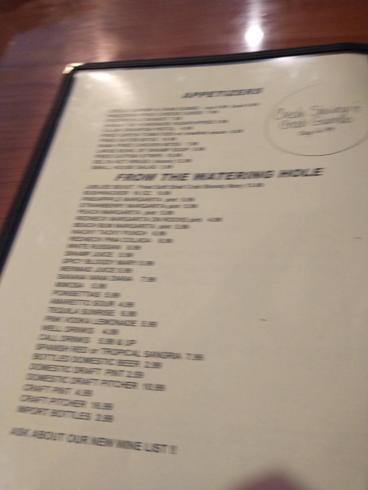 Menu at Fish River Grill restaurant, Foley