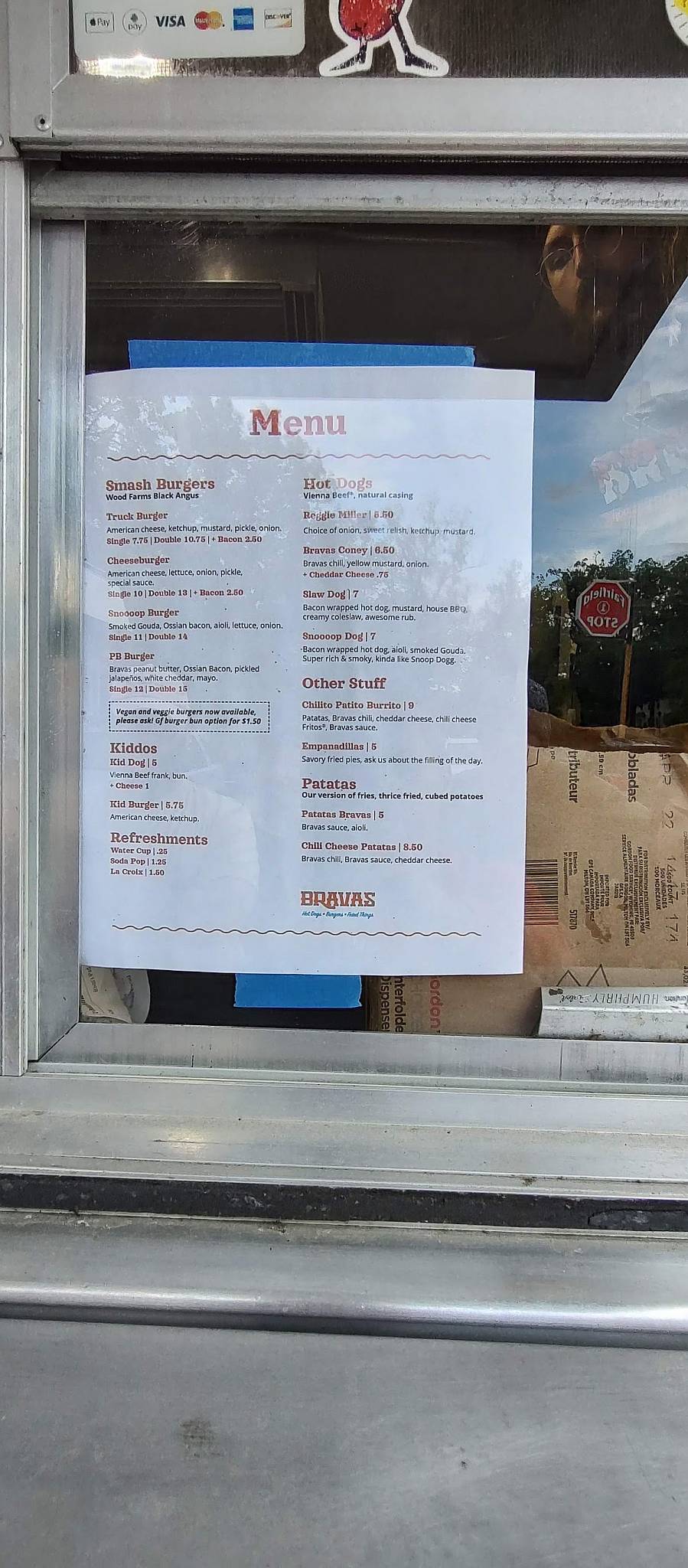 Menu at Bravas restaurant, Fort Wayne, Fairfield Ave