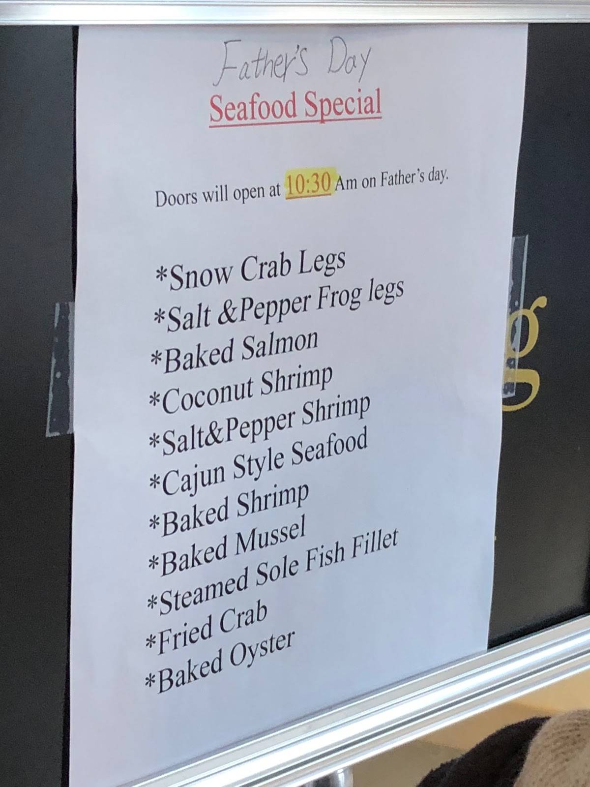 Menu at Four Seasons Buffet restaurant, Cerritos