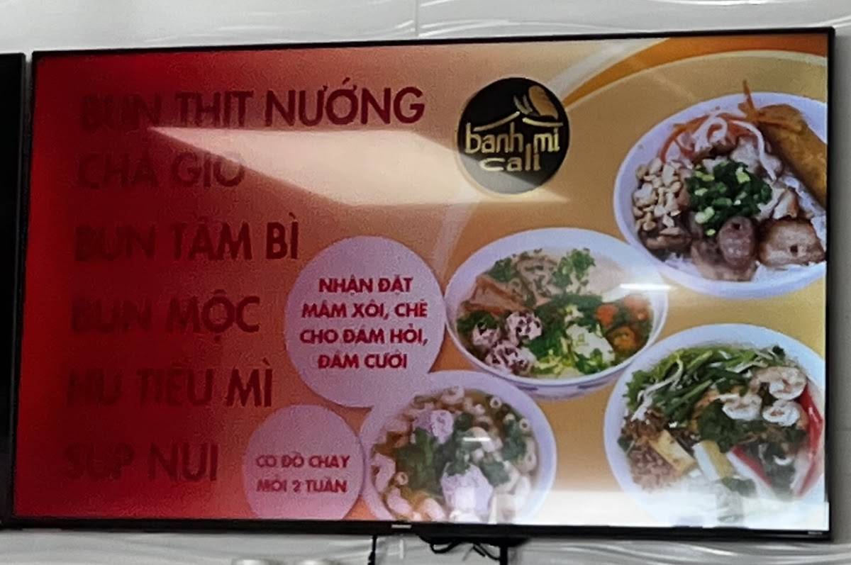 Menu at Bánh Mì Cali restaurant, Garland
