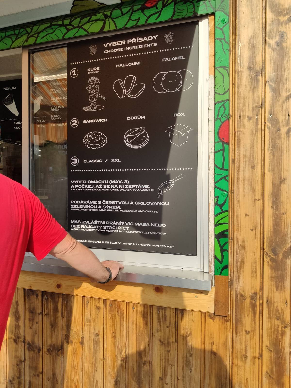 Menu at Gemüse Corner Kebab restaurant, Prague, Podolské nábř.