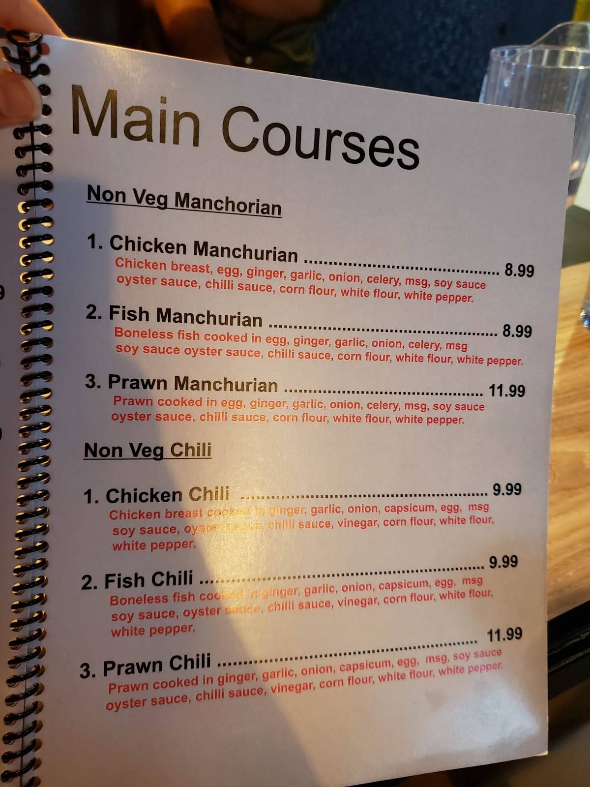 Menu at Ginger Garlic Nepalese Cuisine restaurant, Regina