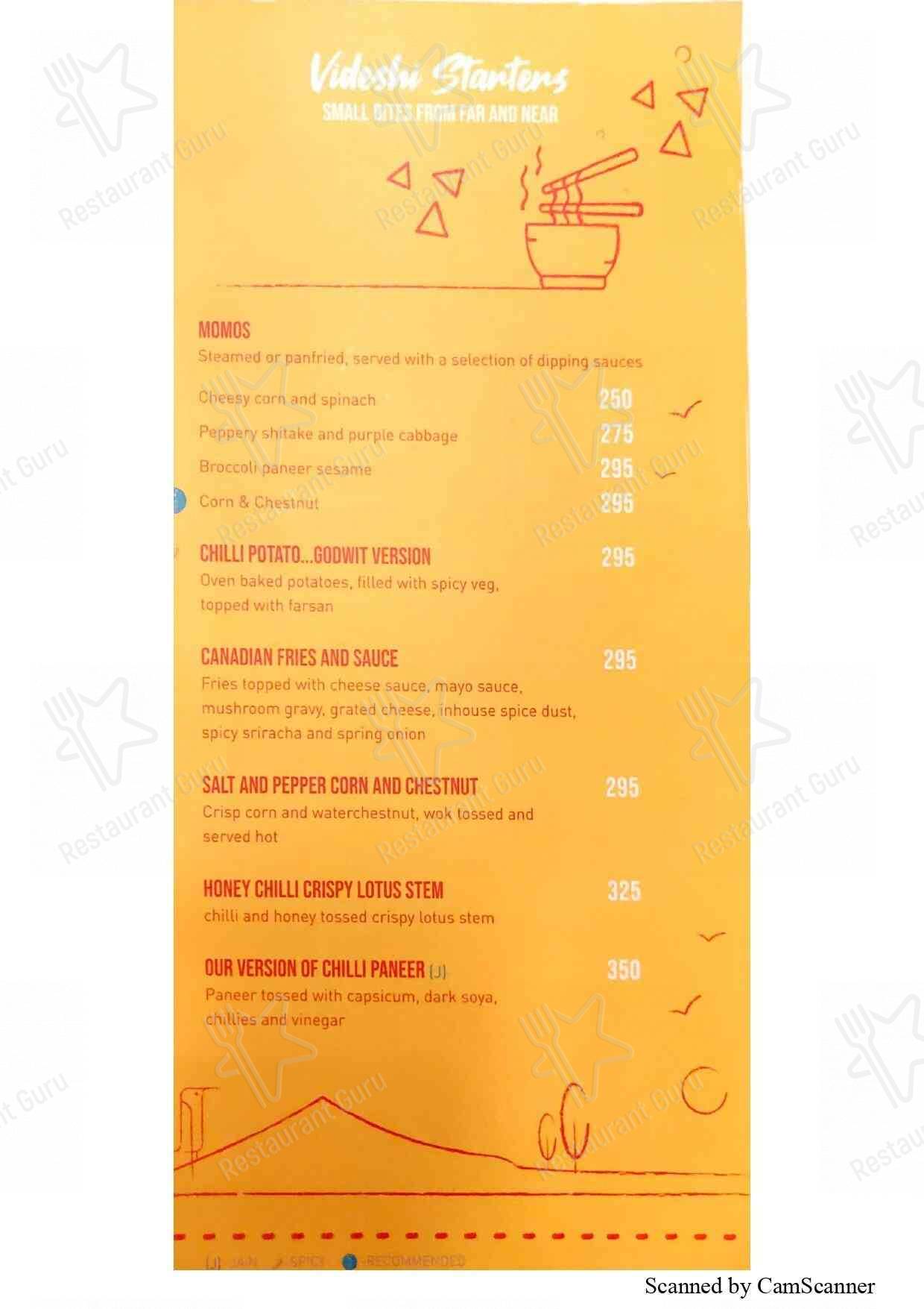 Menu at Godwit Cafe, Raipur, In Front Hyatt