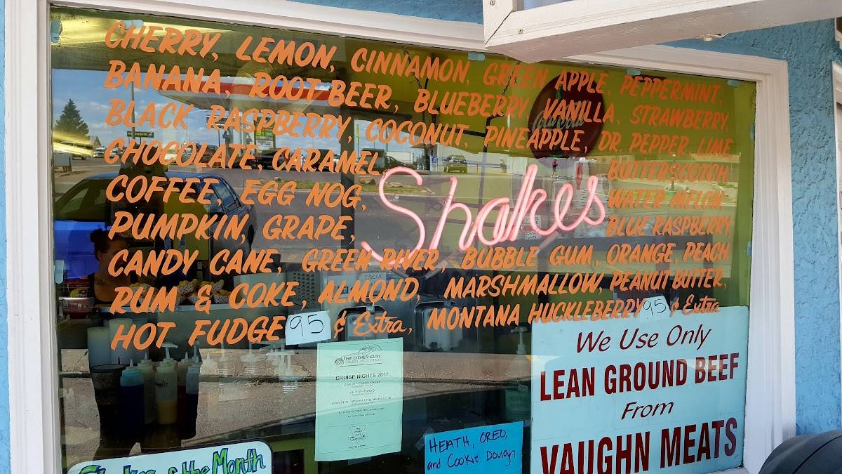Menu at Ford's Drive-In restaurant, Great Falls