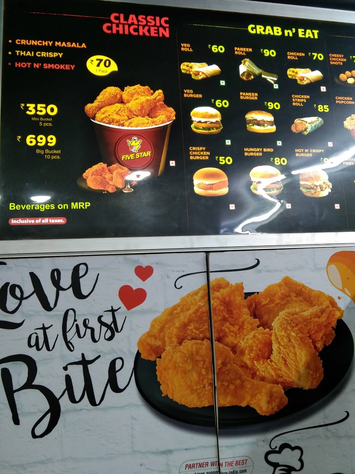 Menu at FIVE STAR CHICKEN, Gurugram, F36P+XRV