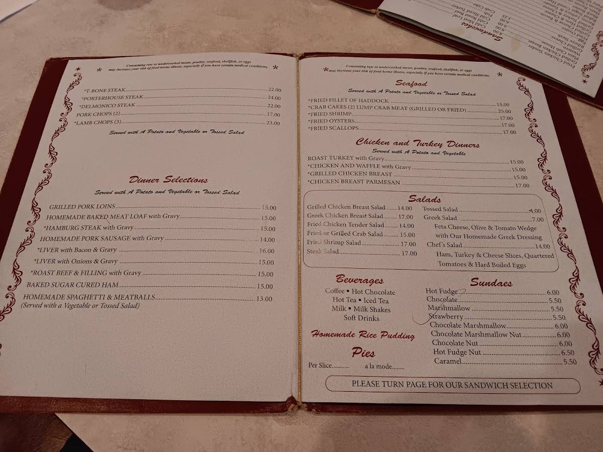 Menu at Hamilton Restaurant, Carlisle