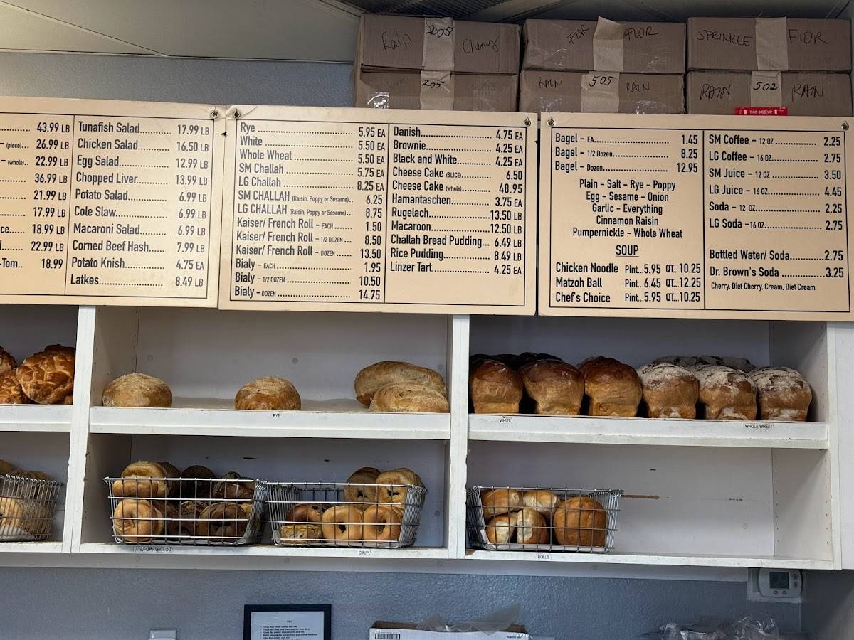 Menu at Weiss Deli restaurant, Henderson