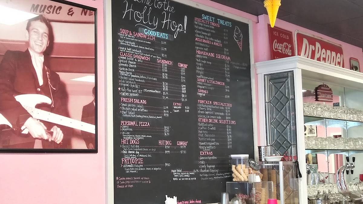 Menu at Holly Hop Ice Cream Shoppe pizzeria, Lubbock