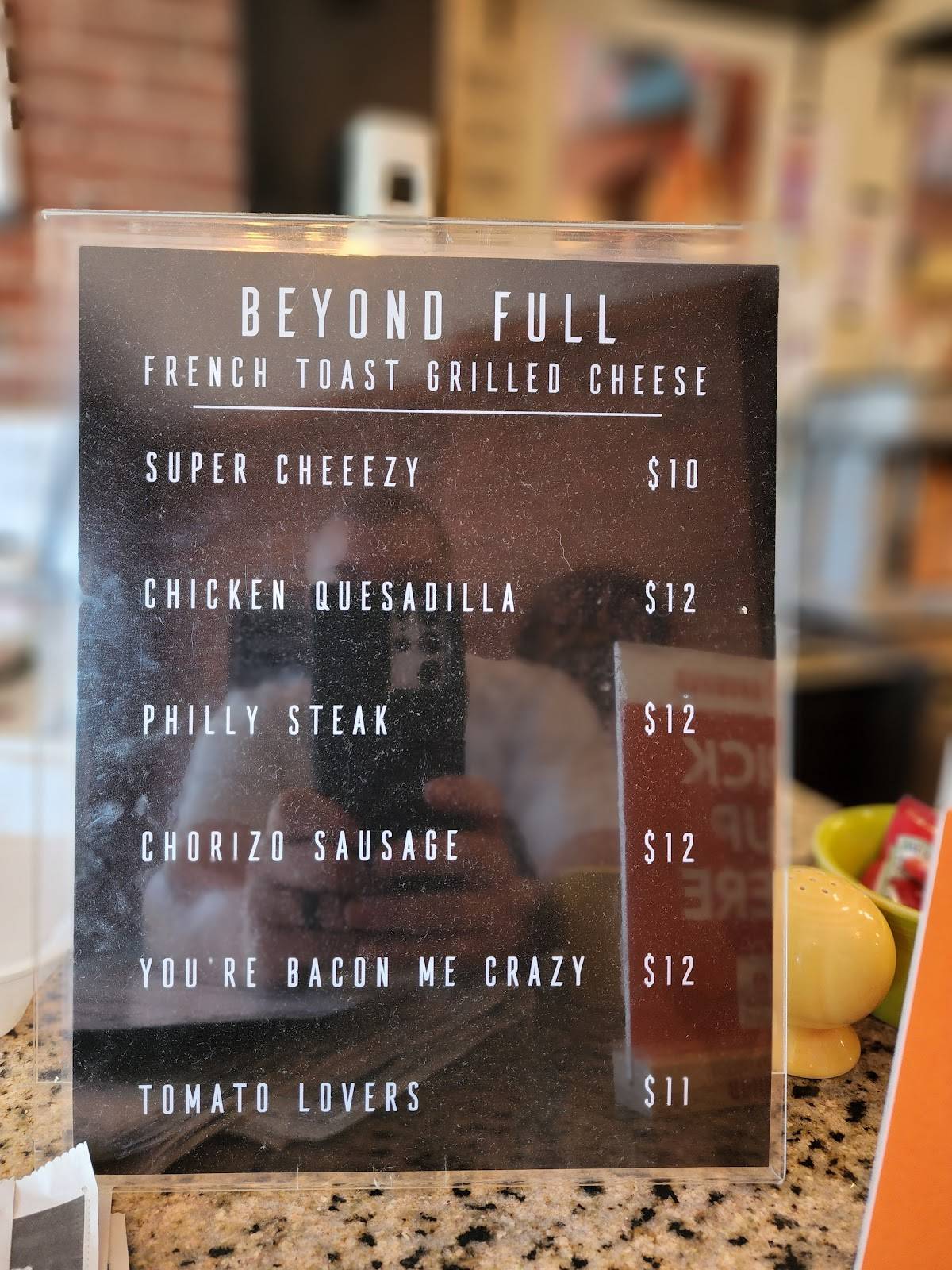 Menu at Beyond Full restaurant, Hopedale
