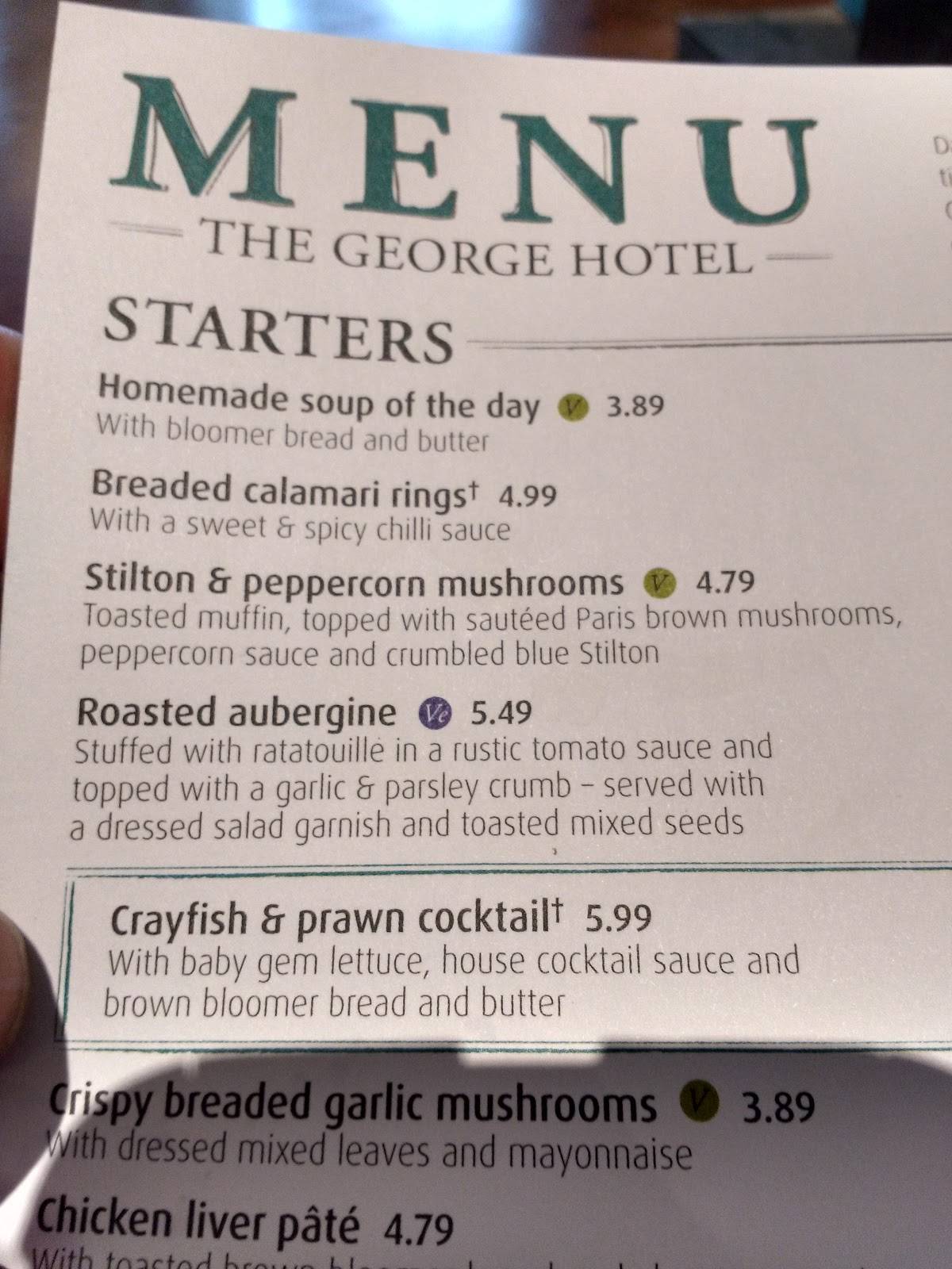 Menu at The George pub & bar, Huntingdon
