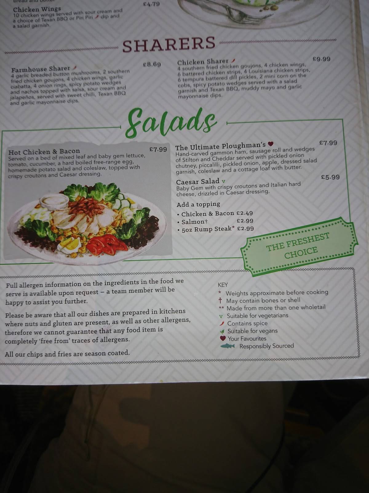 Menu at Pear Tree Farm - Farmhouse Inns pub & bar, York