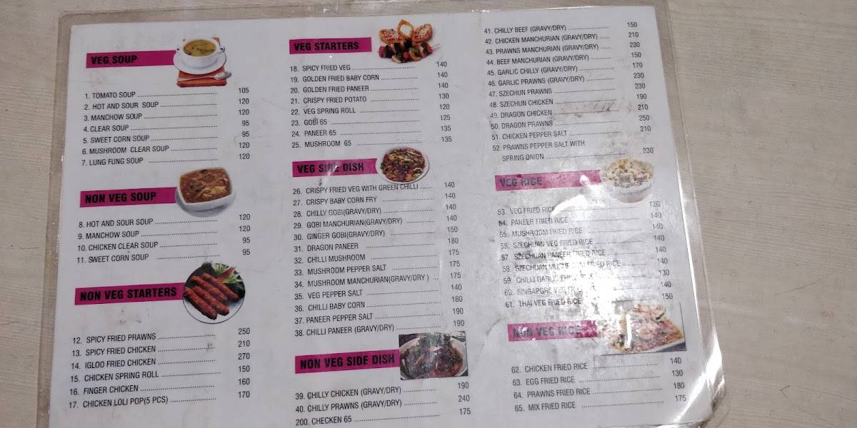 Menu at Igloo Ice Cream Parlour, Kannur