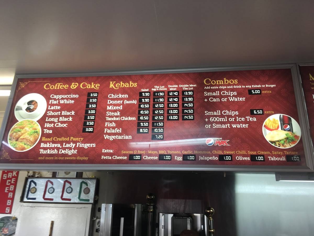 Menu at Morris Place Kebabs & Bakery, Innaloo
