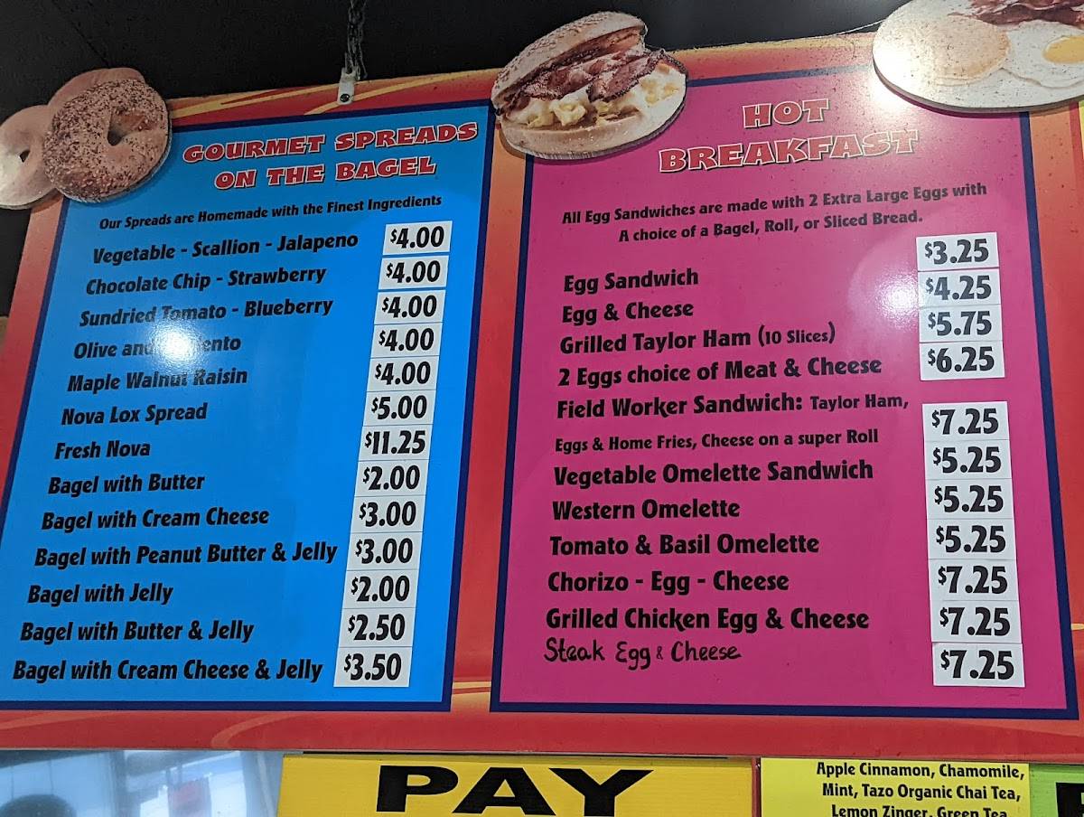 Menu at J & J Beyond Bagels restaurant, Georgetown