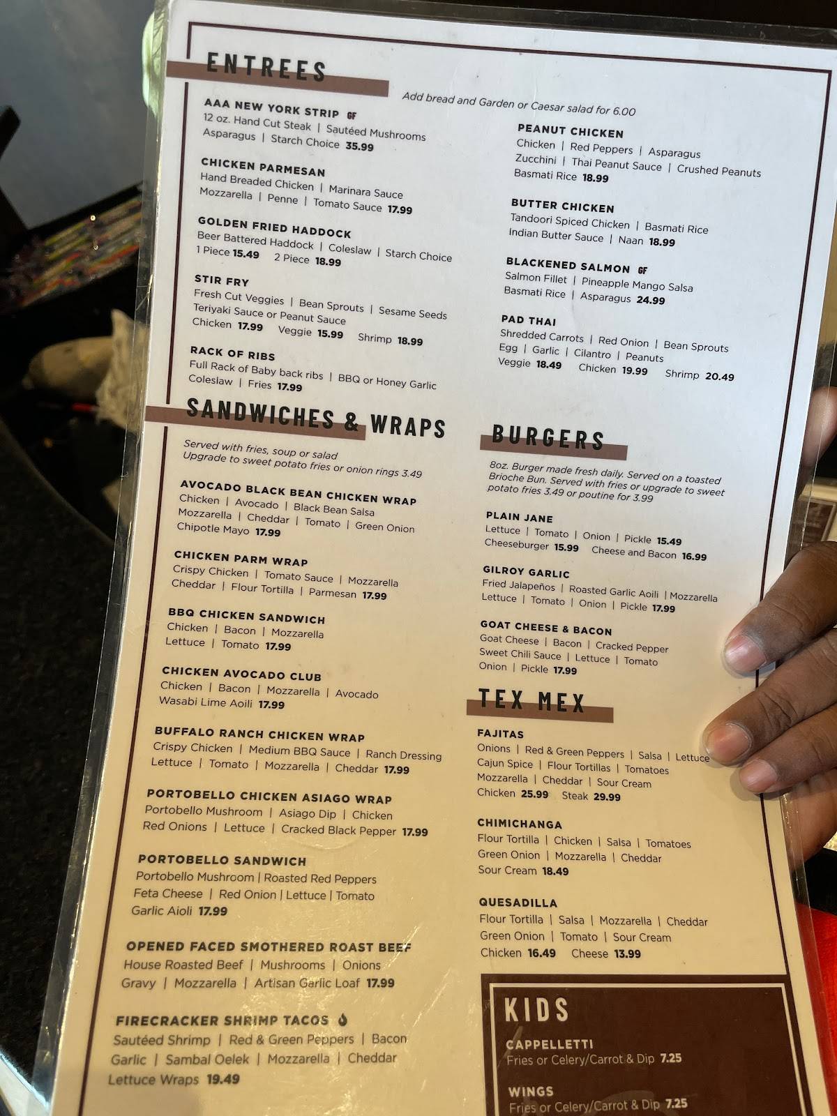 Menu at Jose's Bar & Grill Windsor, Windsor