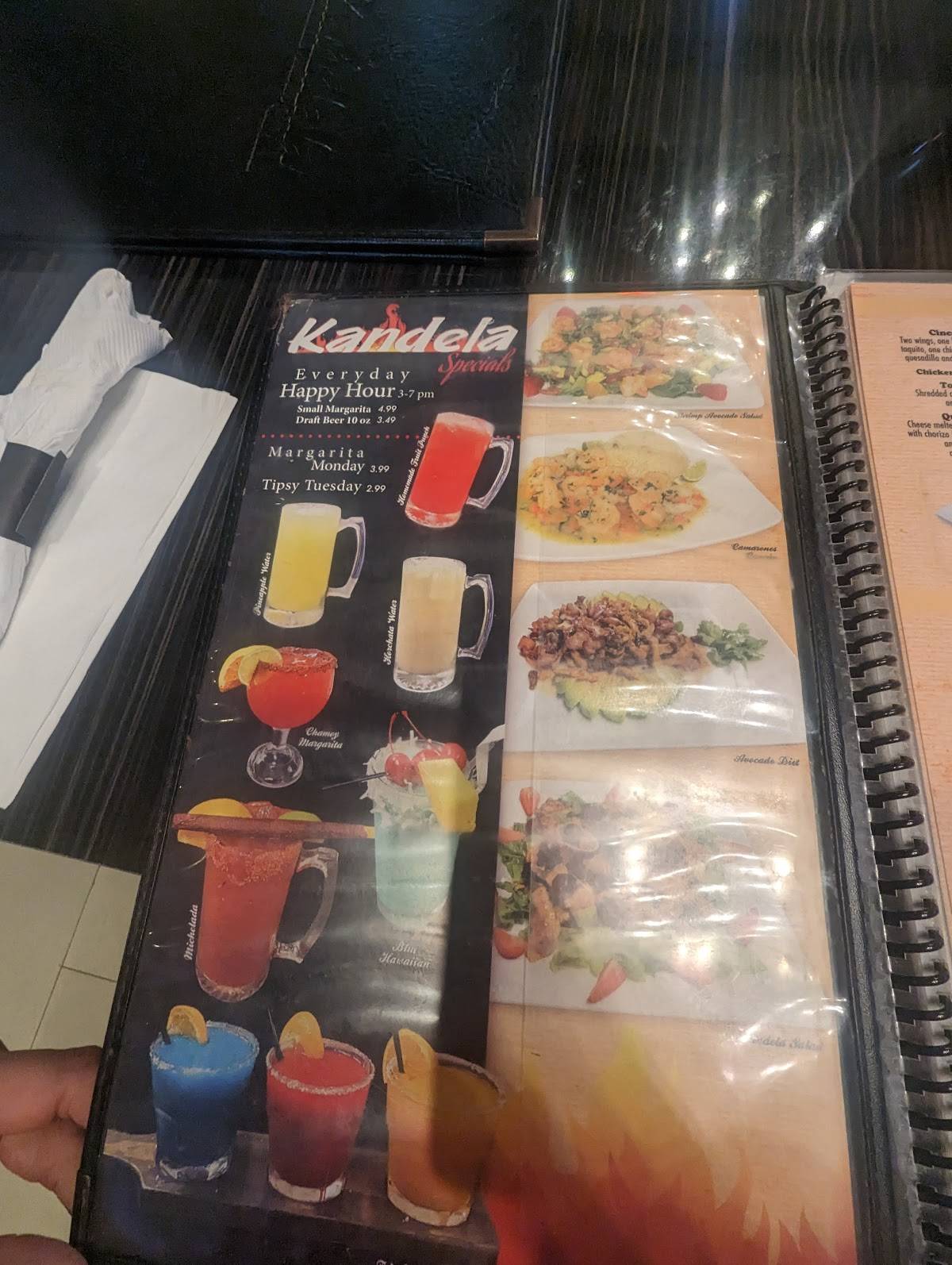 Menu at Kandela Grill restaurant, Jonesboro