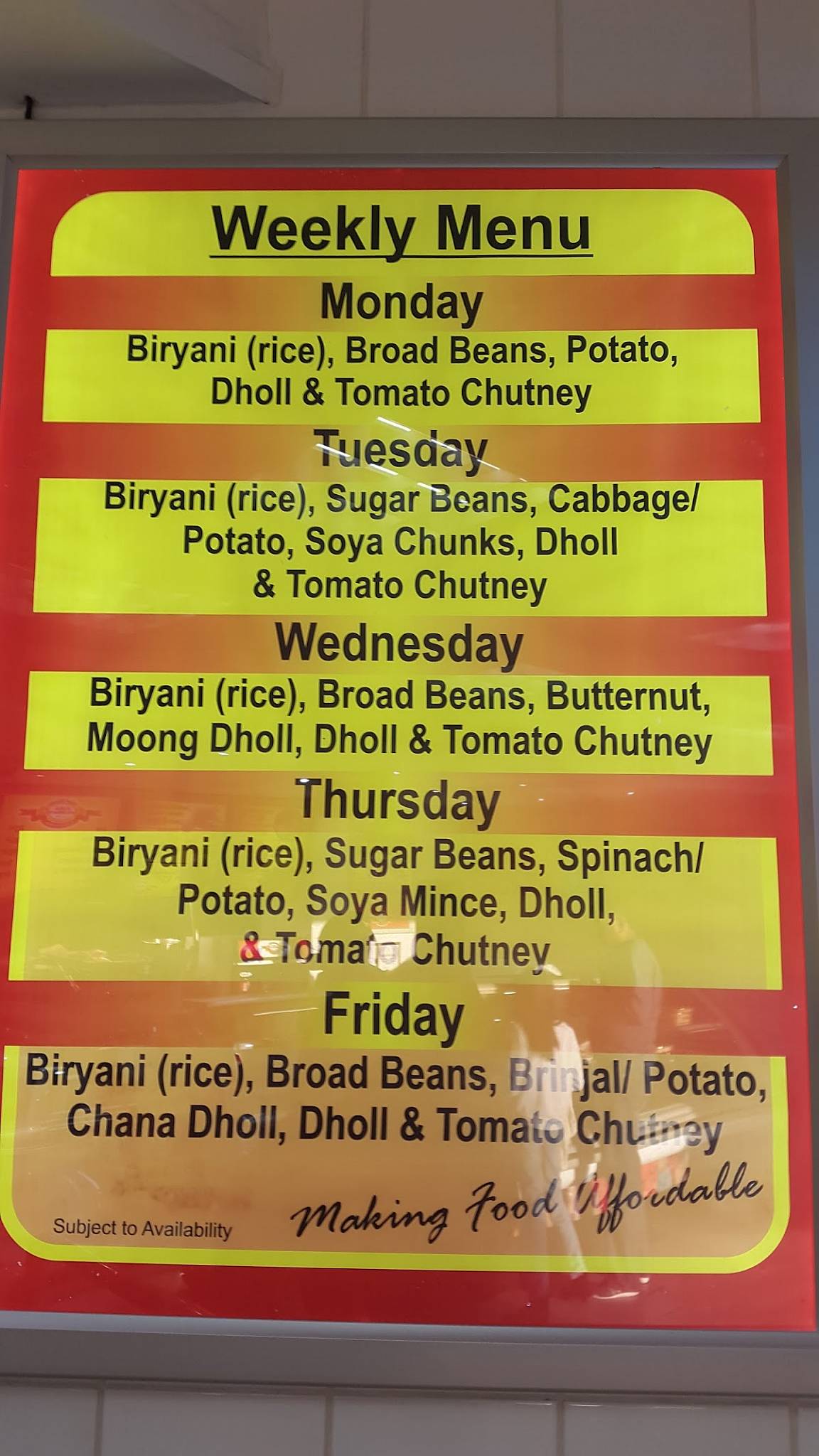 Menu at Kara Nichha's Midrand restaurant, Midrand