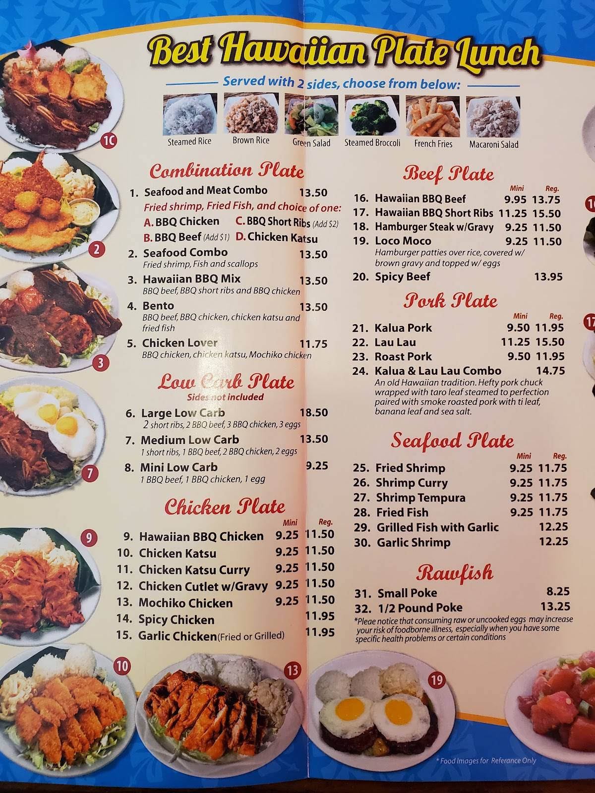 Menu at #1 Hawaiian BBQ, Kent