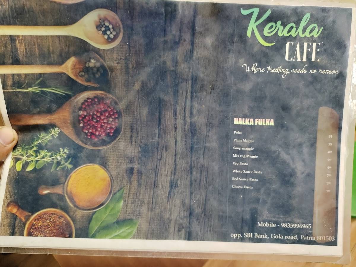 Menu at Kerala cafe, Patna, Gola Rd