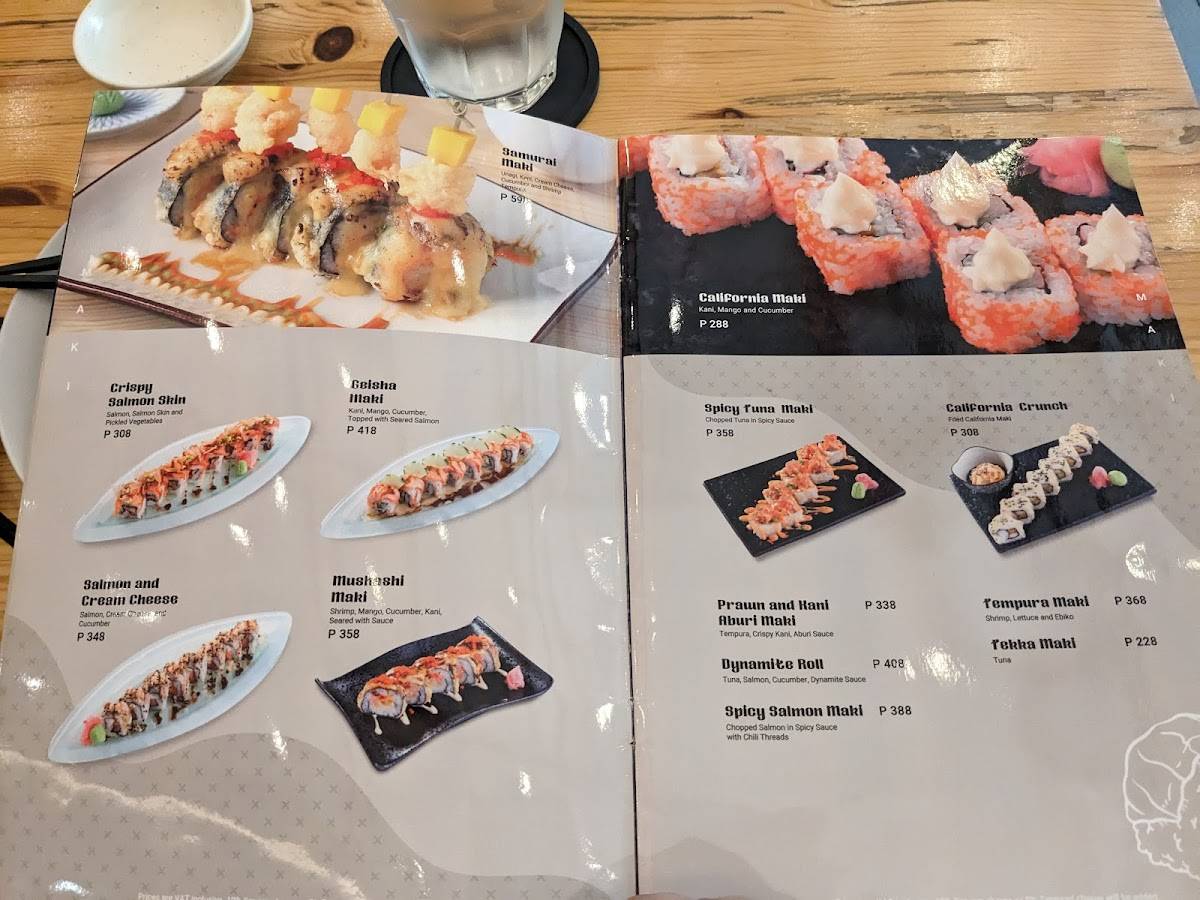 Menu at Koku restaurant, Makati