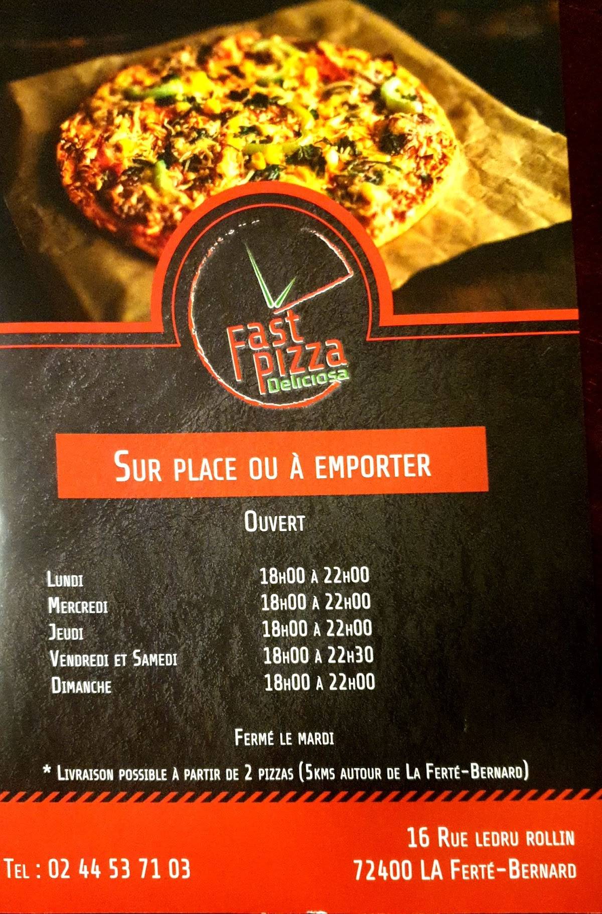 Menu au Le Fast Food Kebab, La Ferté-Bernard