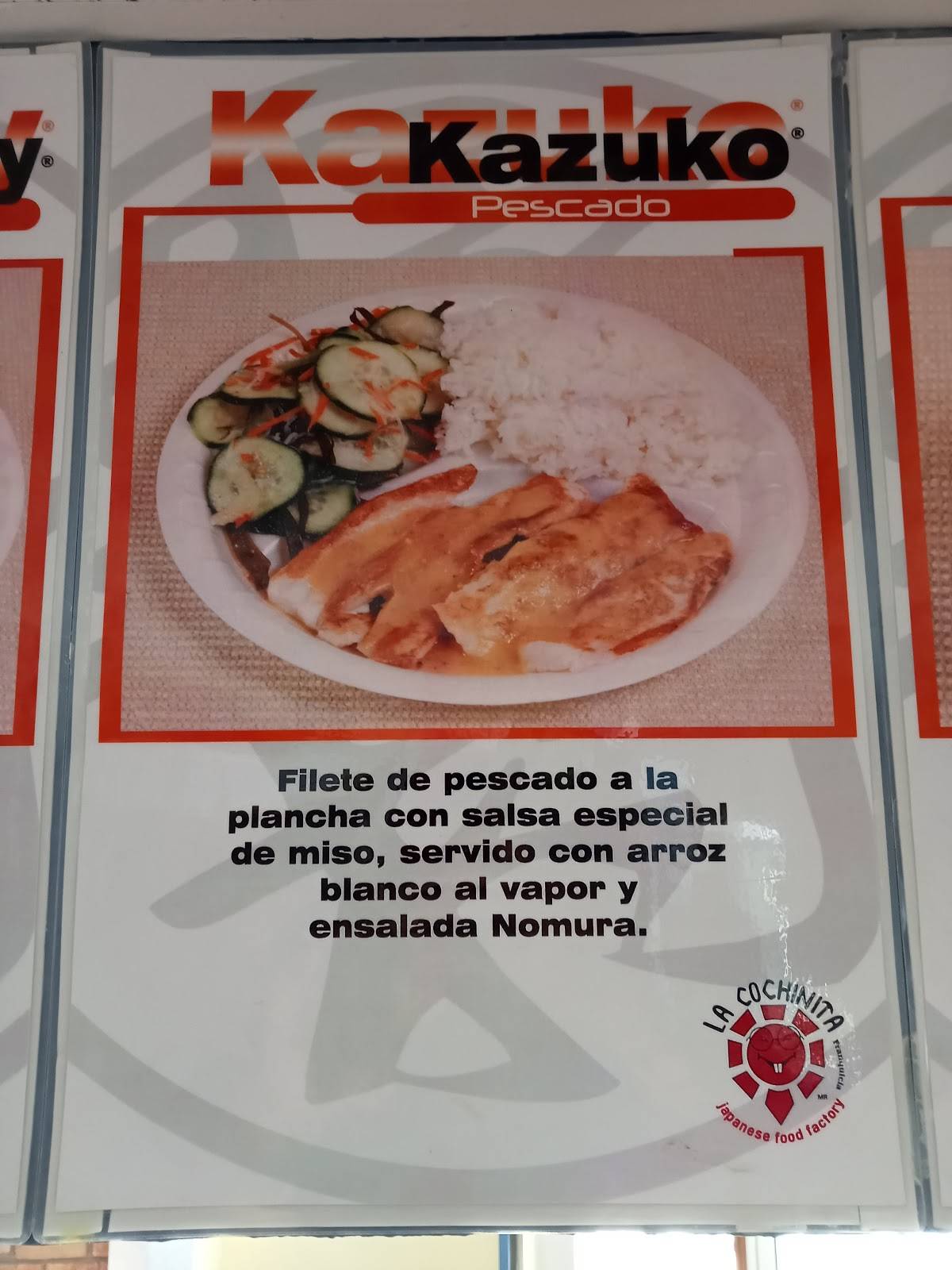 Carta del restaurante La Cochinita, La Paz